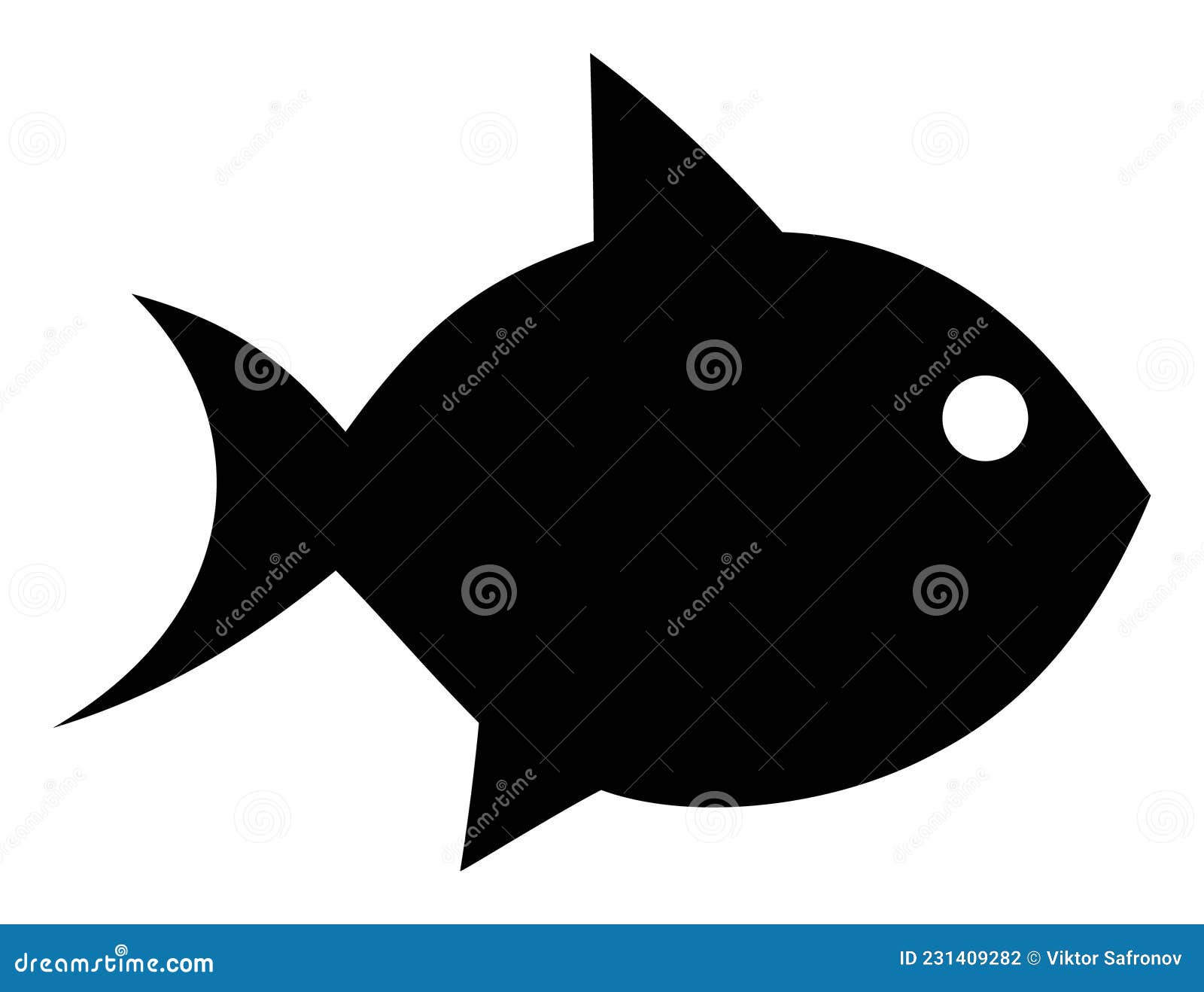 Vector Fish Flat Icon Symbol Stock Vector - Illustration of simple ...