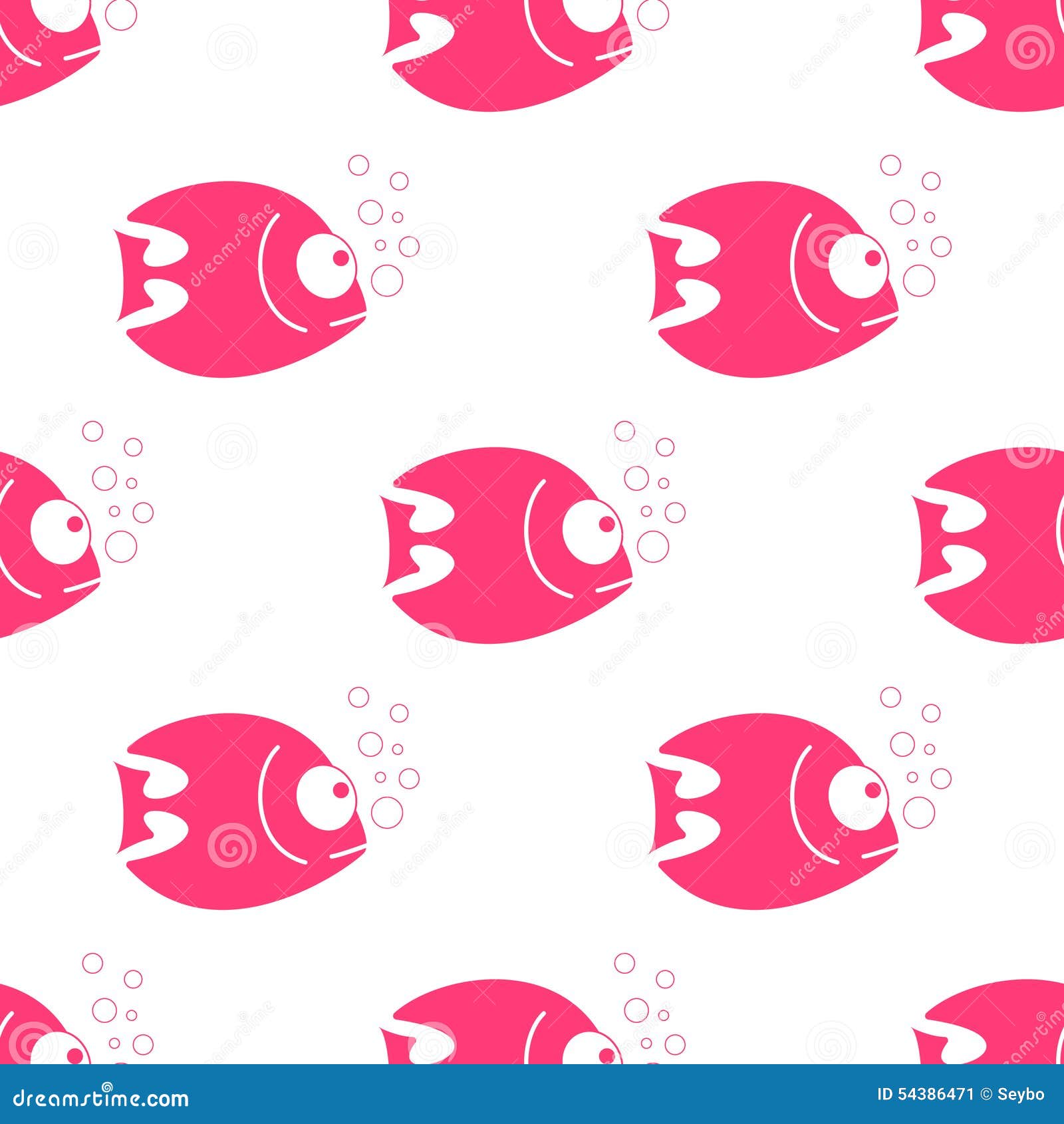 Vector Fish Seamless Pattern. Fish Background in Stock Vector ...