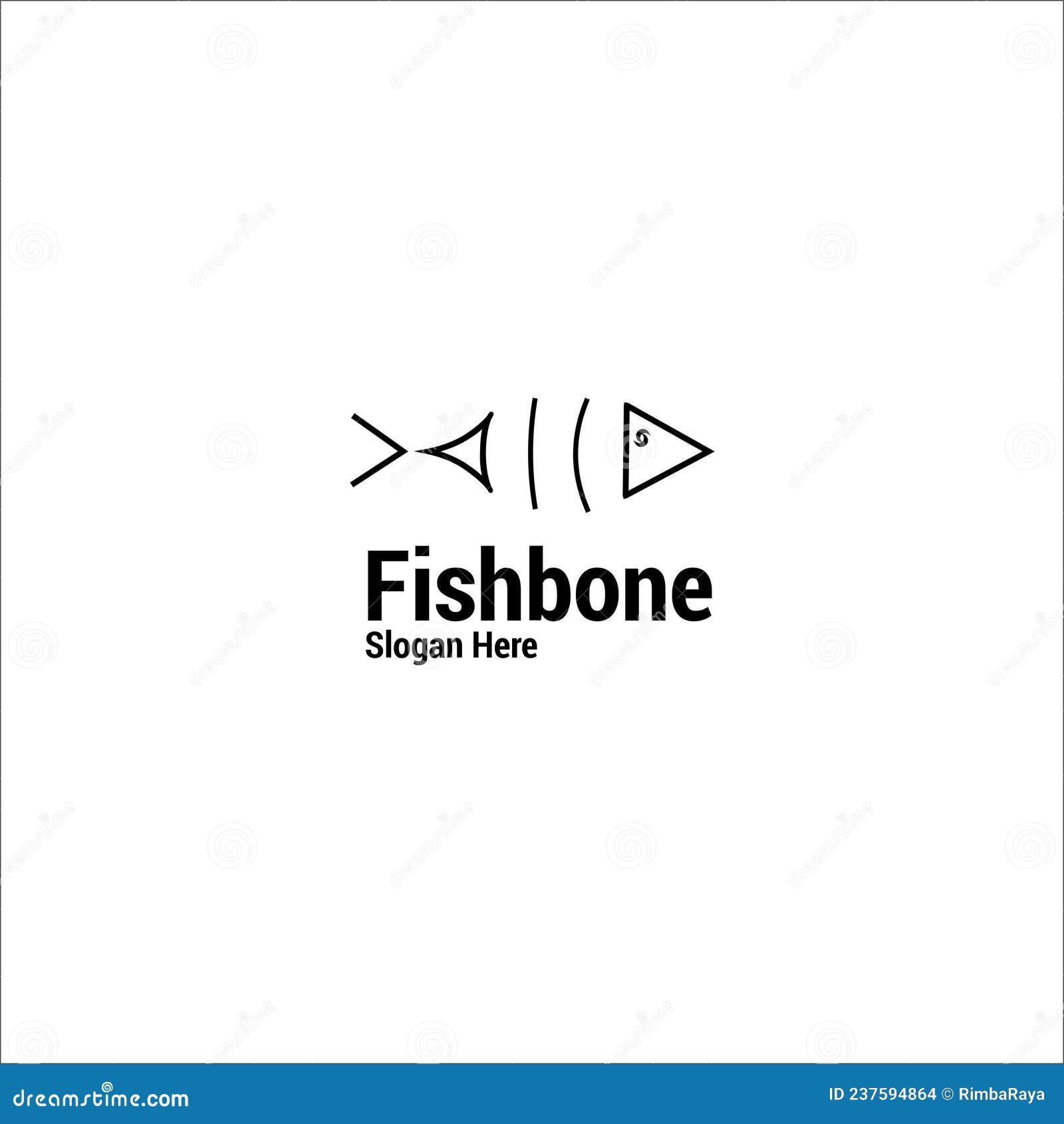 Vector Fishbone,monoline Fish Skeleton Logo,simple Background Image ...