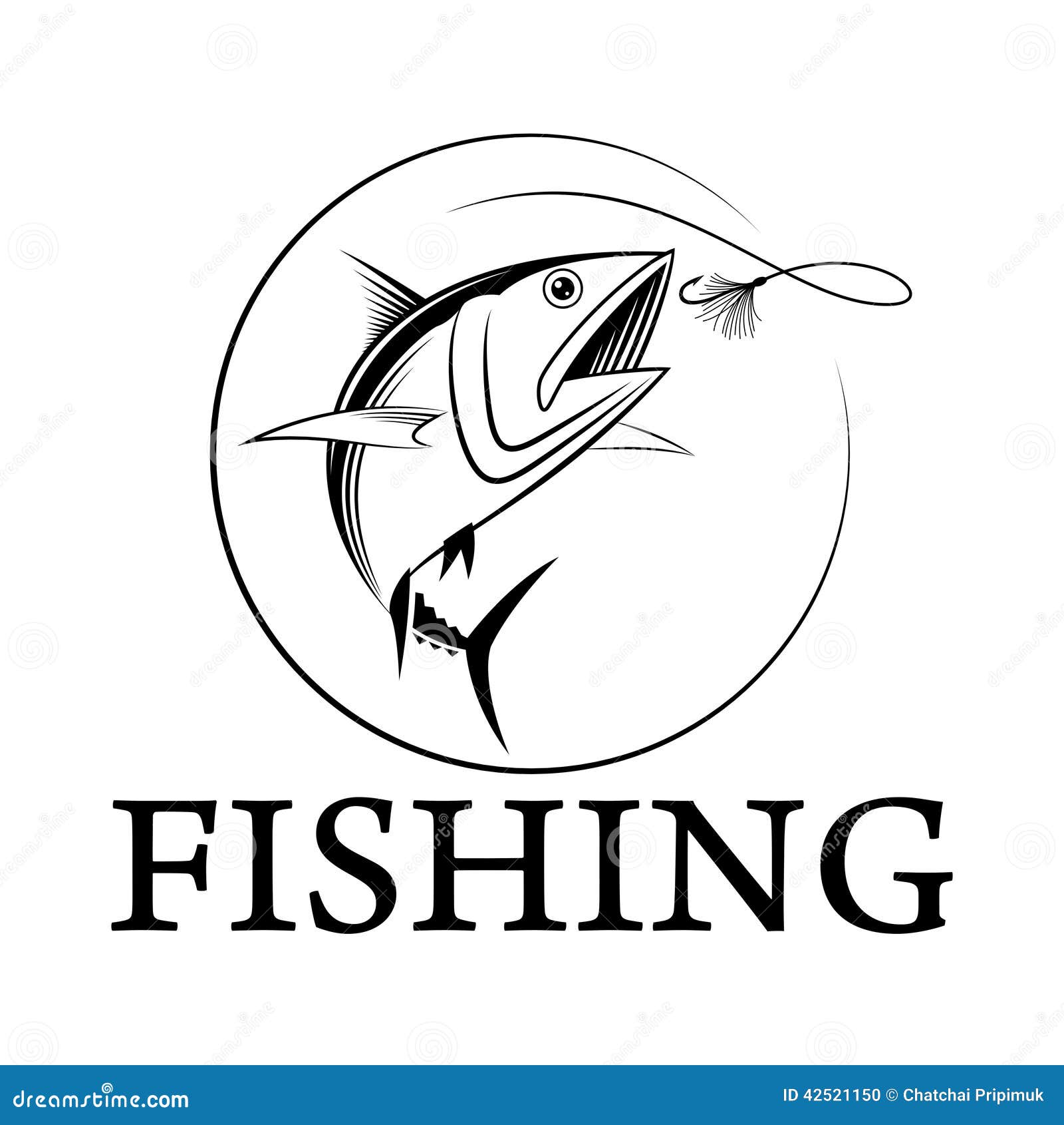 Vector fishing tuna stock vector. Illustration of clip - 42521150