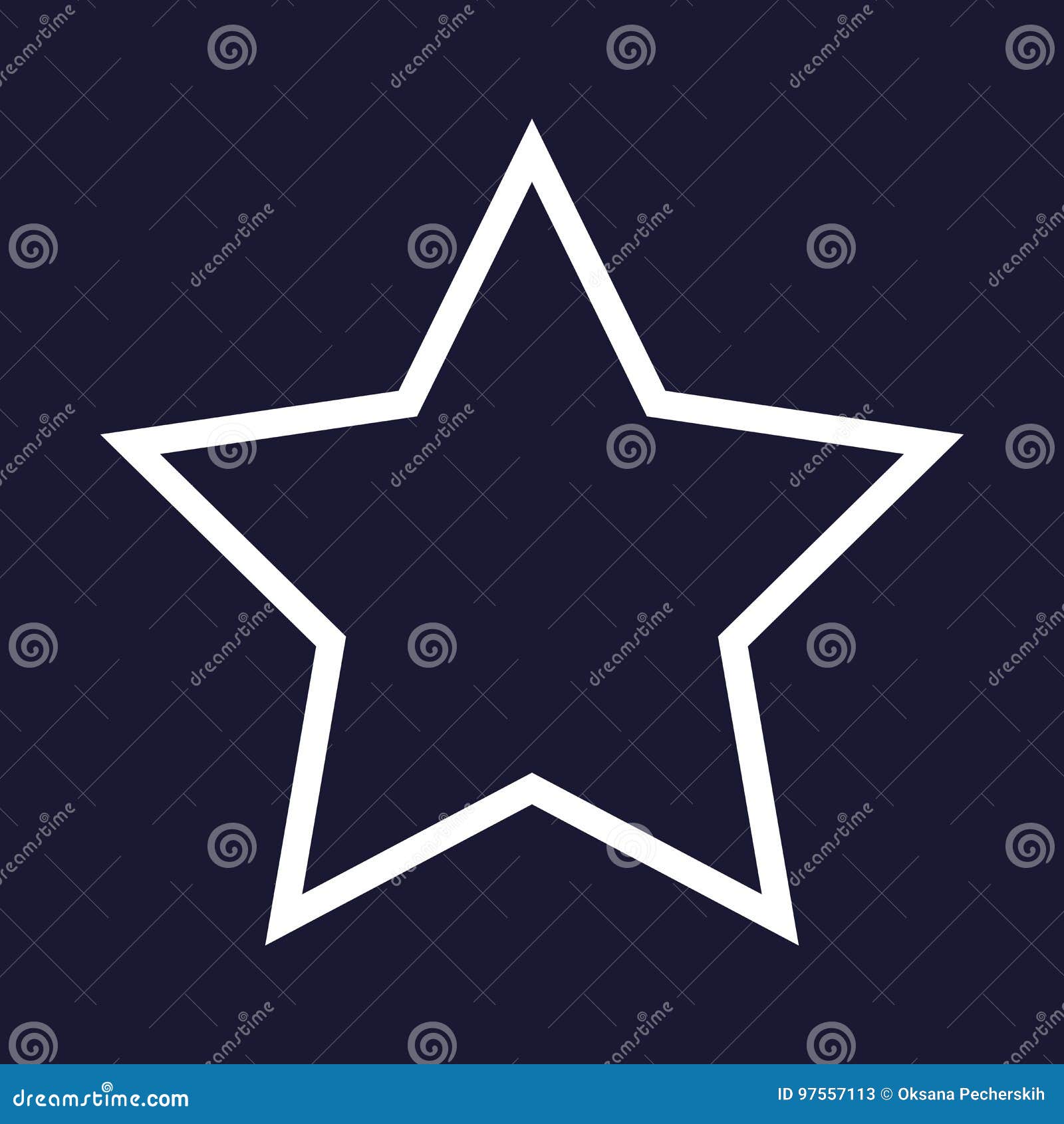 Vector five-pointed star stock vector. Illustration of design - 97557113