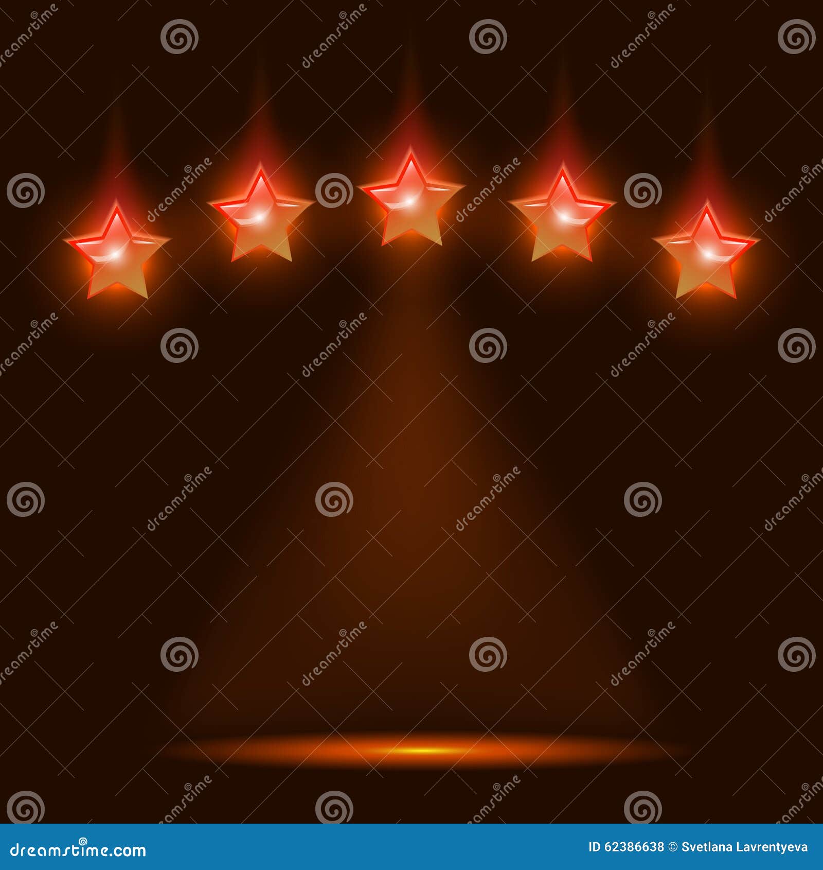 Vector five shining stars, stock vector. Illustration of award - 62386638