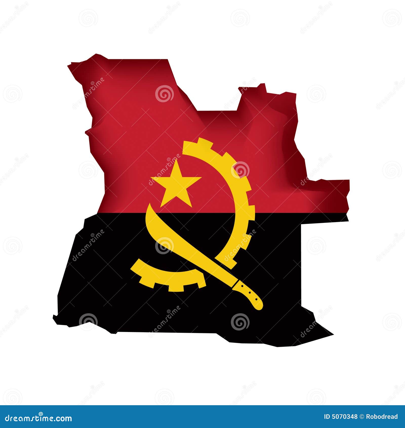 Flag Of Angola Background O Texture, Color Pencil Effect. Royalty-Free ...