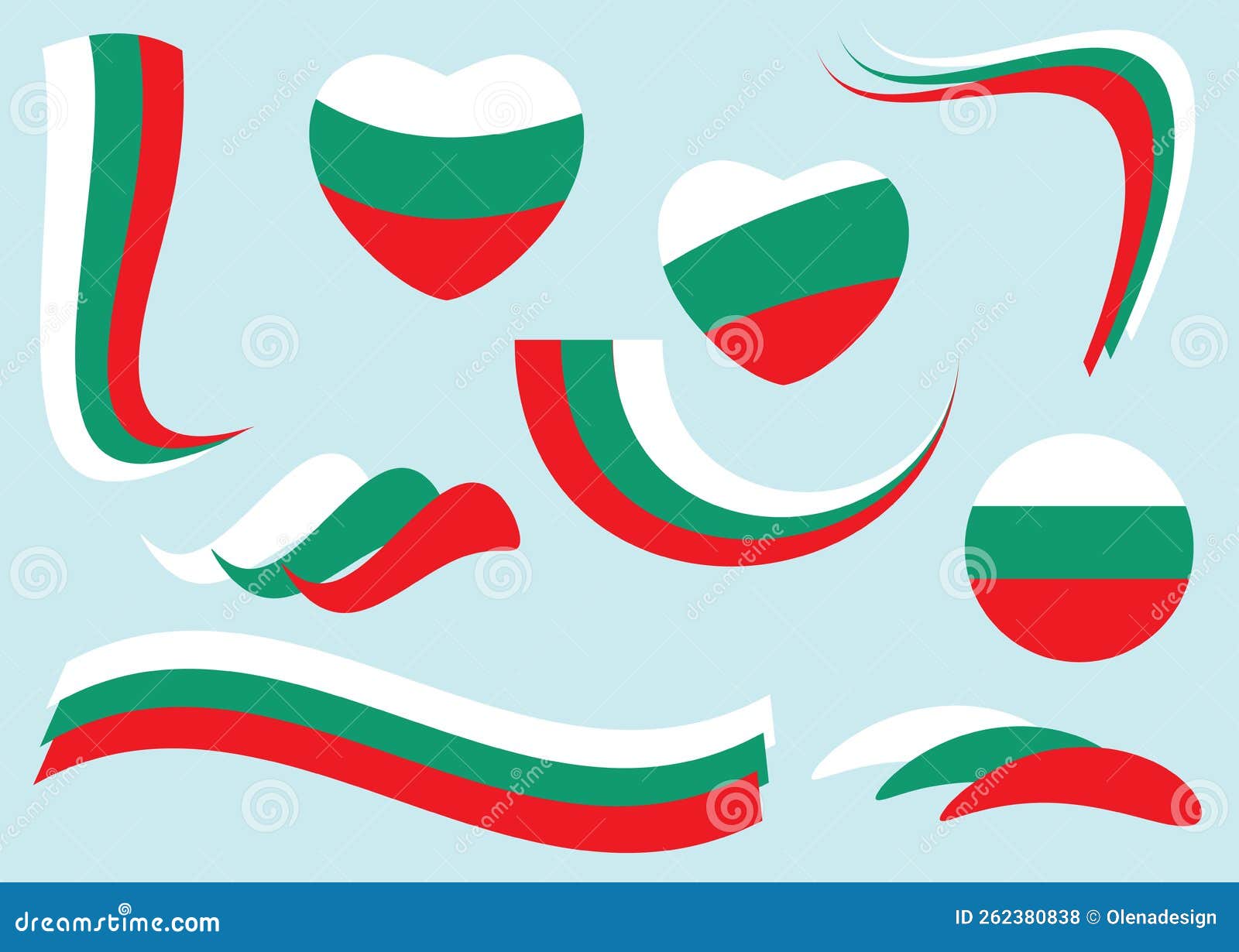 Vector Flag of Bulgaria - Various Shapes Stock Vector - Illustration of ...