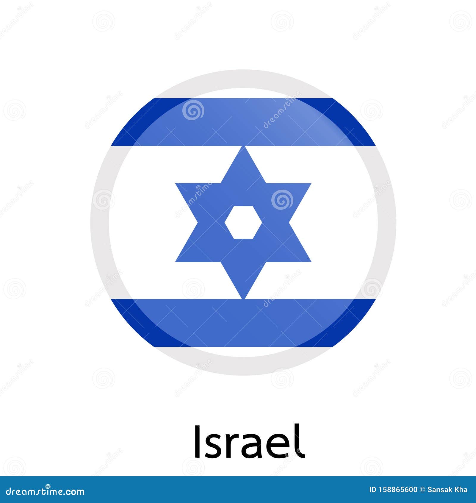 Vector Flag Button Series - Israel Stock Vector - Illustration of icon ...