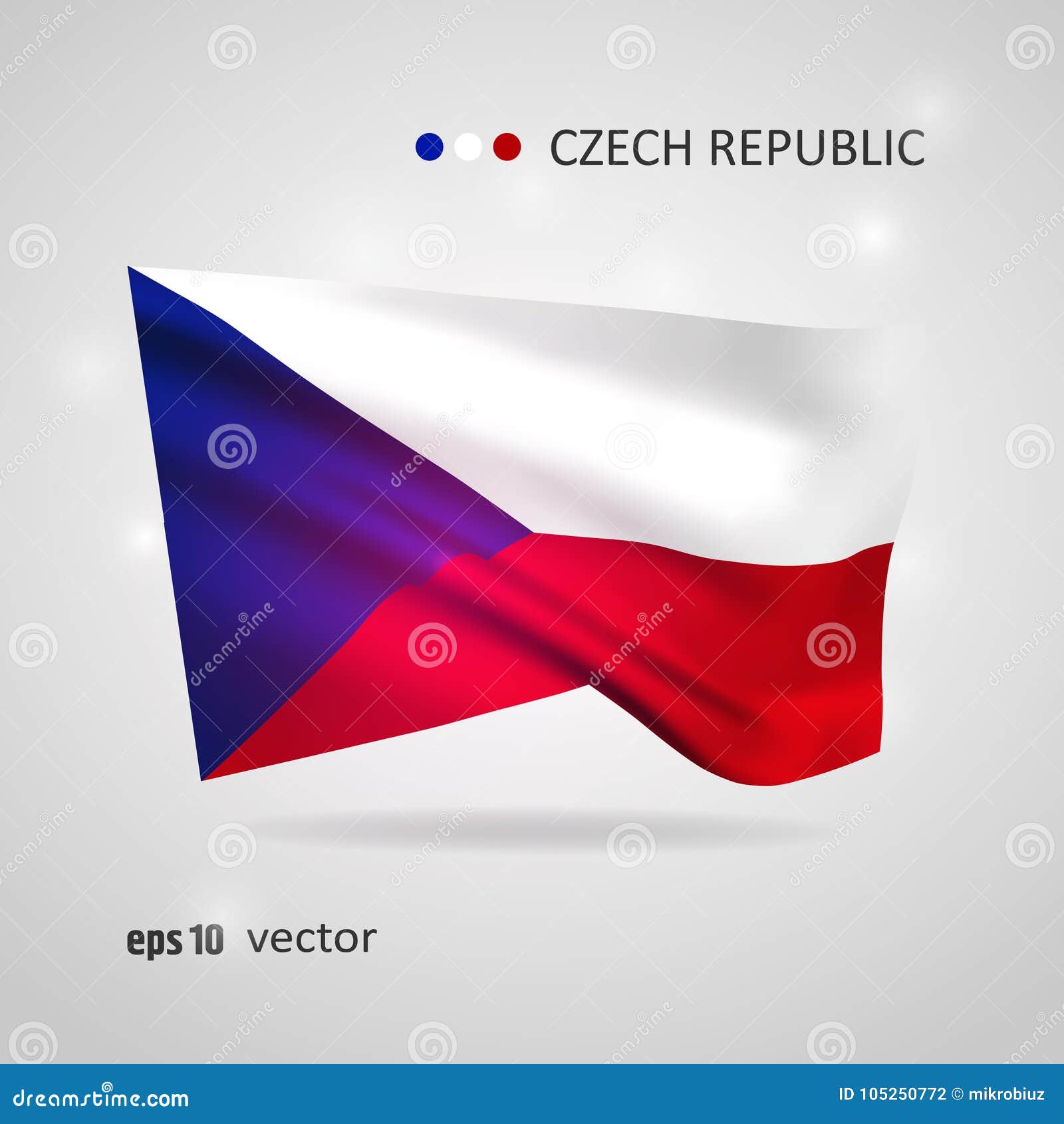 Vector Flag of Czech Republic Stock Vector - Illustration of flag ...