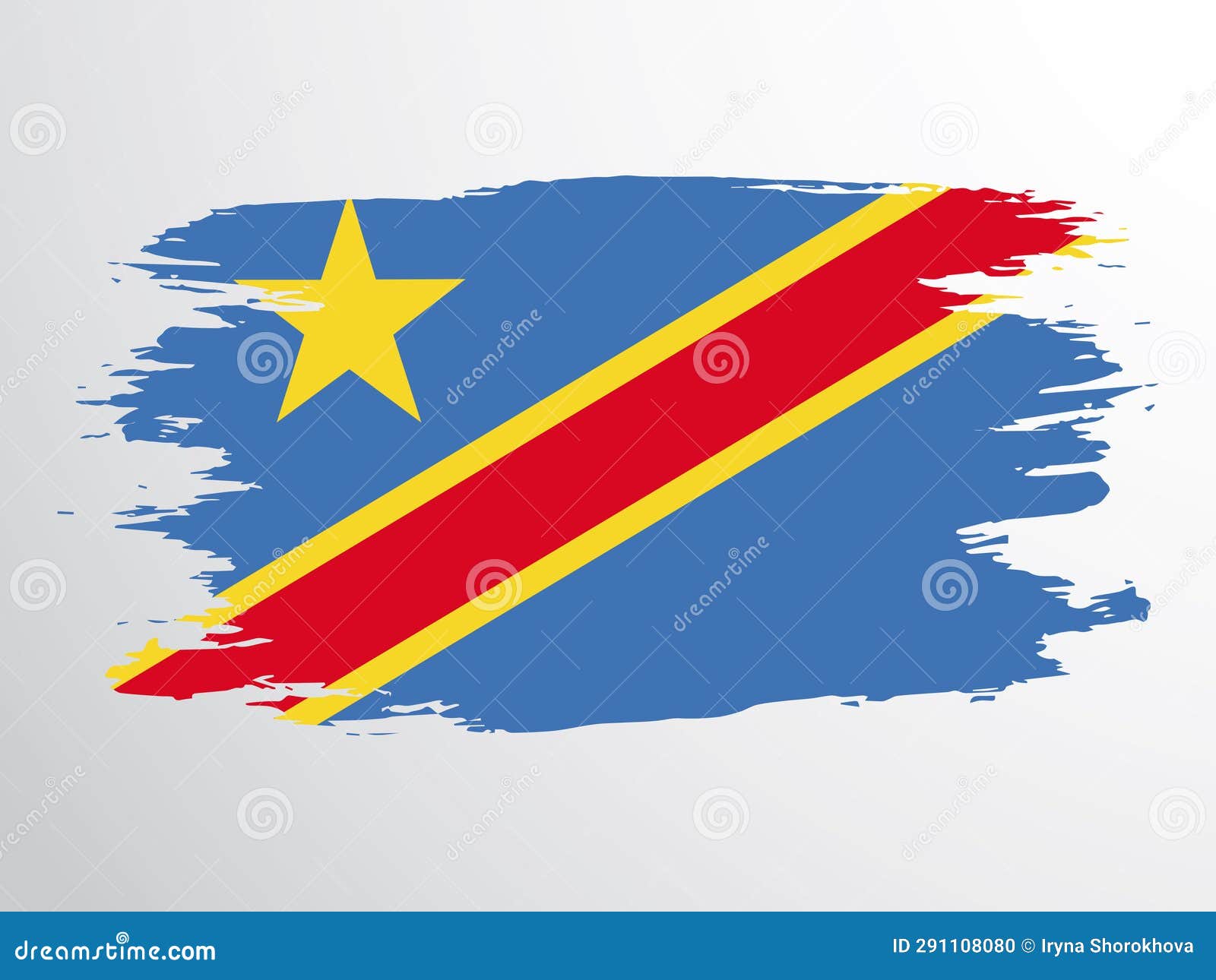 Congo Drawn On Gray Map Cartoon Vector | CartoonDealer.com #85678747