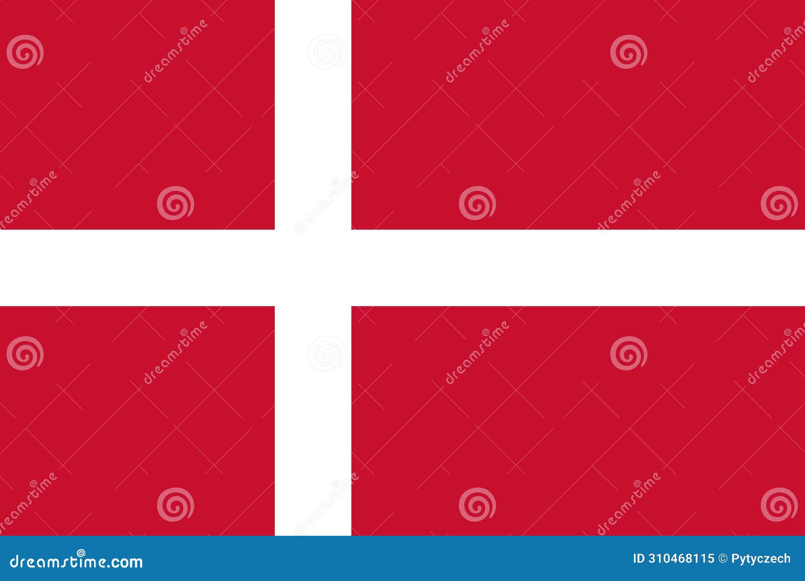 Vector flag of Denmark stock vector. Illustration of graphic - 310468115