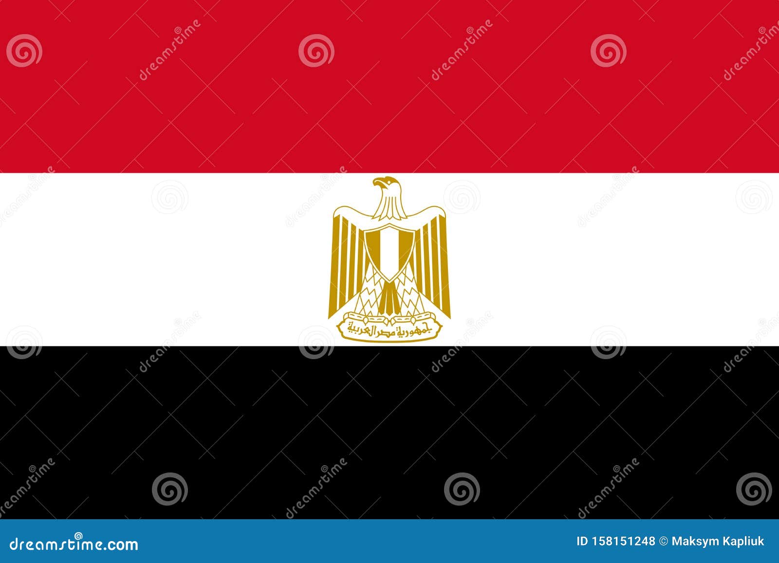 Egypt National Flag. Vector Illustration. Cairo Stock Vector ...