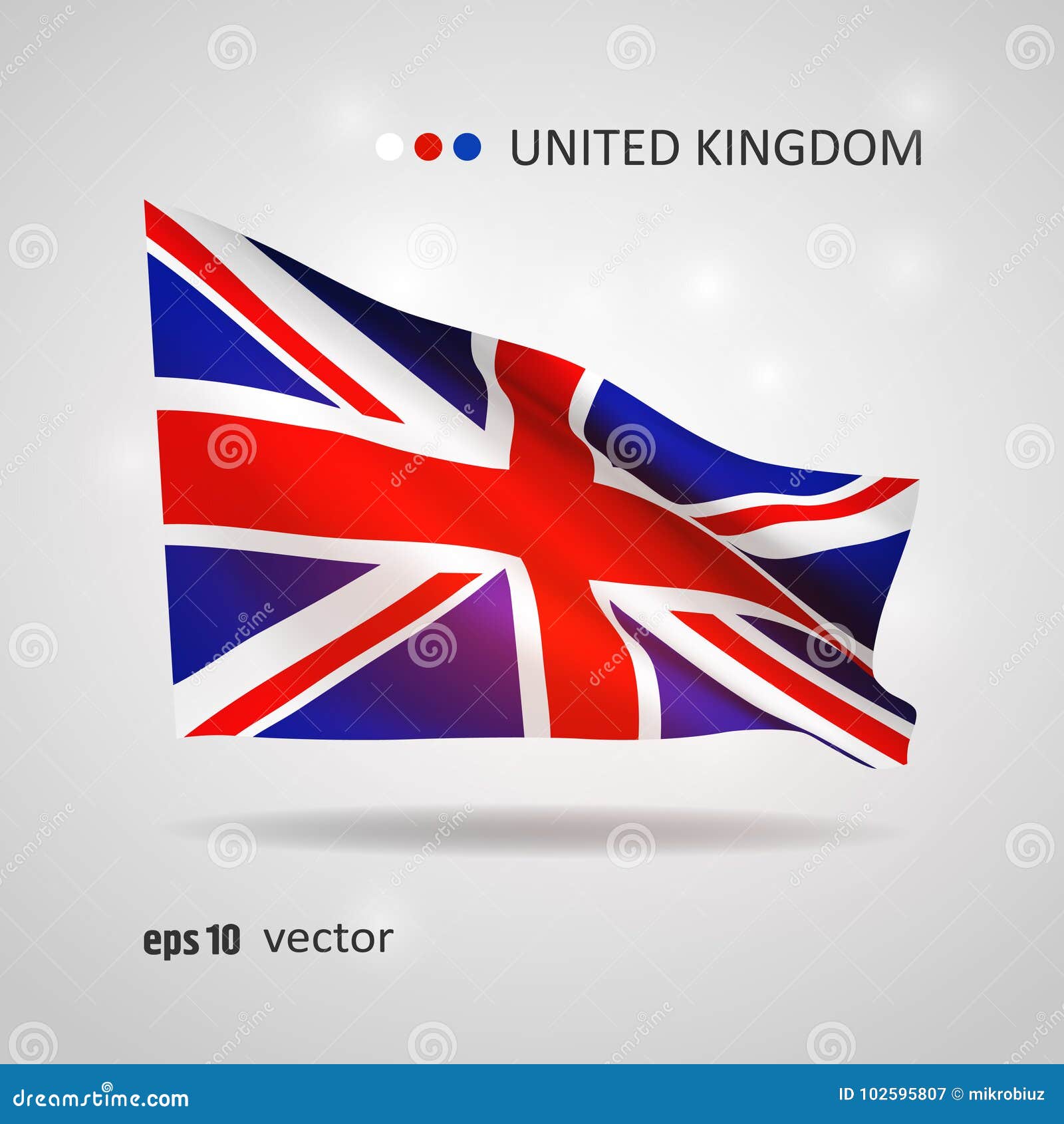 Vector Flag of Great Britain Stock Vector - Illustration of light ...