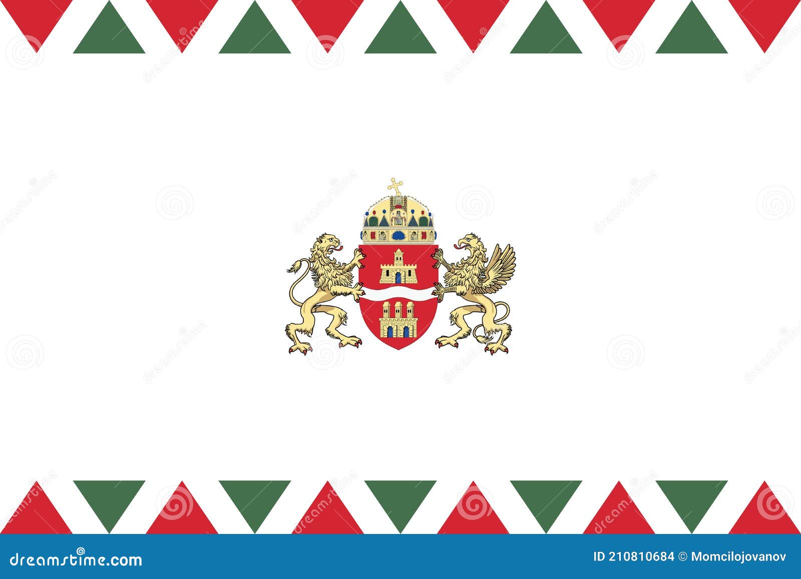 Flag of Budapest, Hungary stock vector. Illustration of hungarian ...