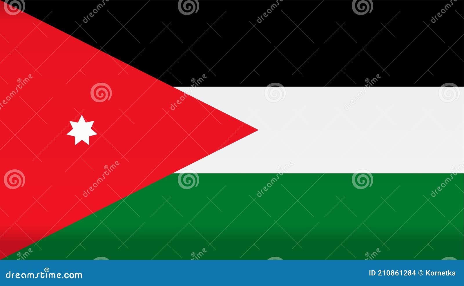Vector Flag of Jordan. Color Symbol Isolated Stock Vector ...