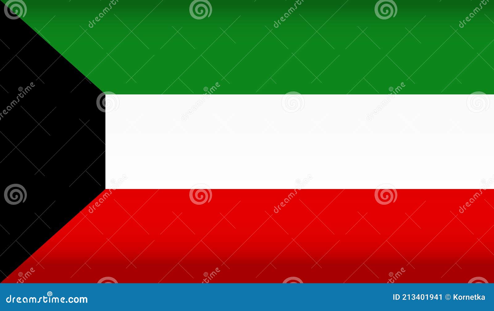Vector Flag of Kuwait. Color Symbol Isolated Stock Vector ...