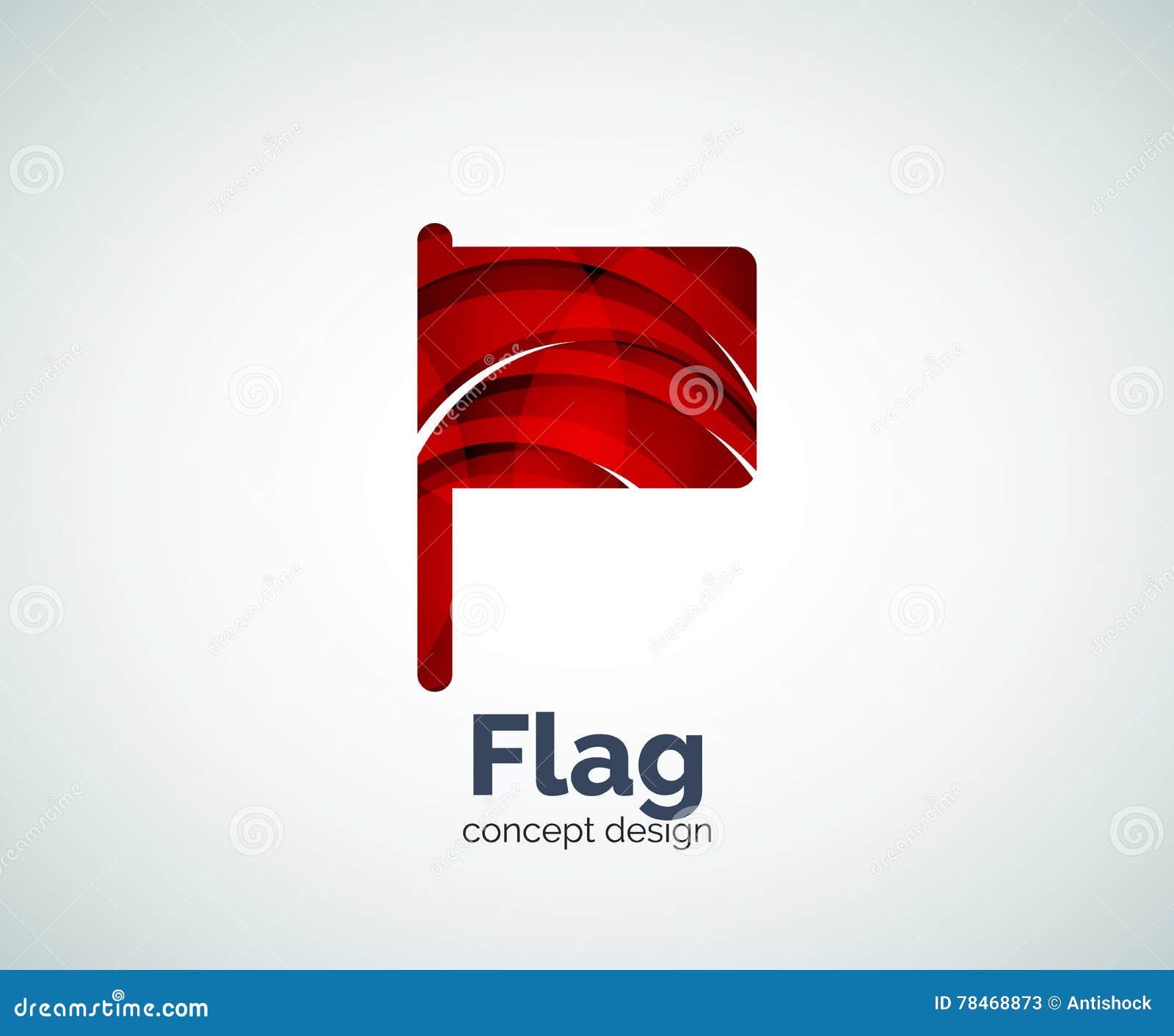 Vector flag logo template stock vector. Illustration of business - 78468873