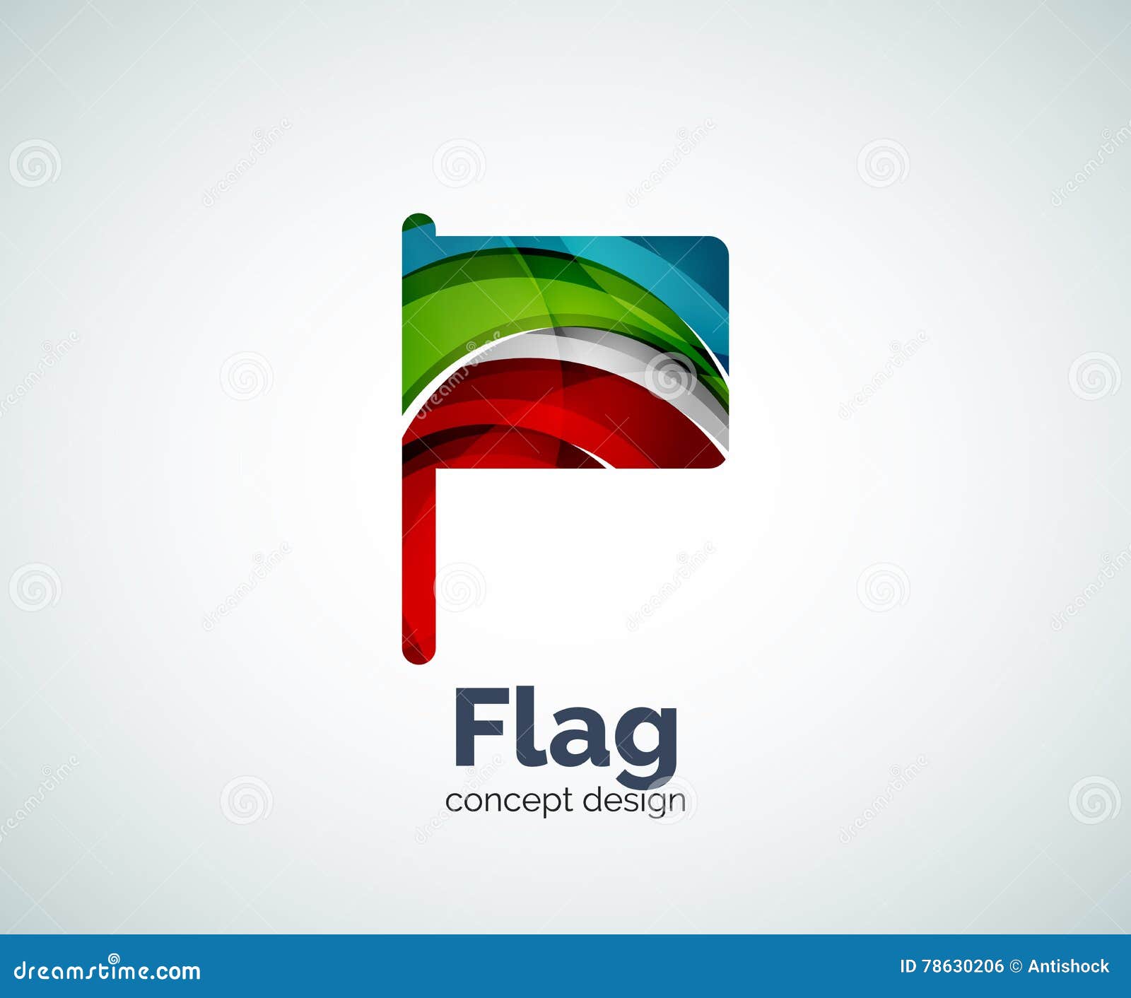 Vector flag logo template stock vector. Illustration of brand - 78630206