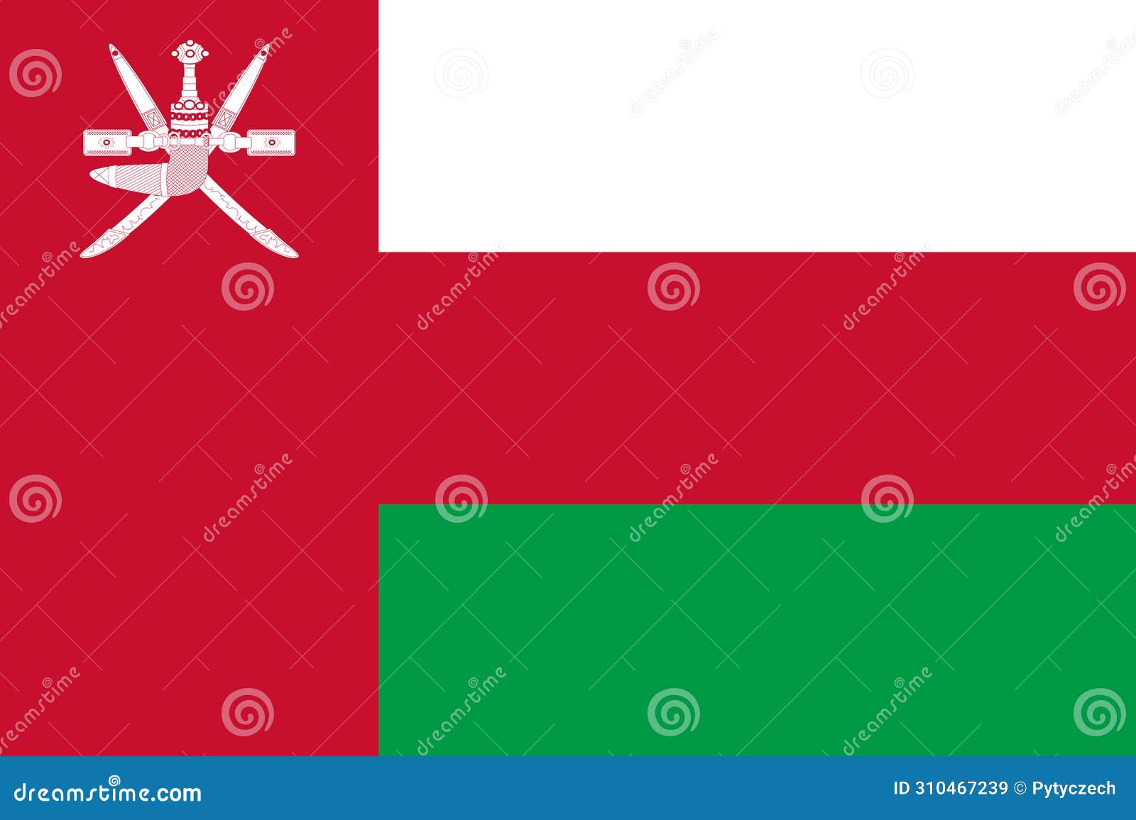 Vector flag of Oman stock illustration. Illustration of sharp - 310467239