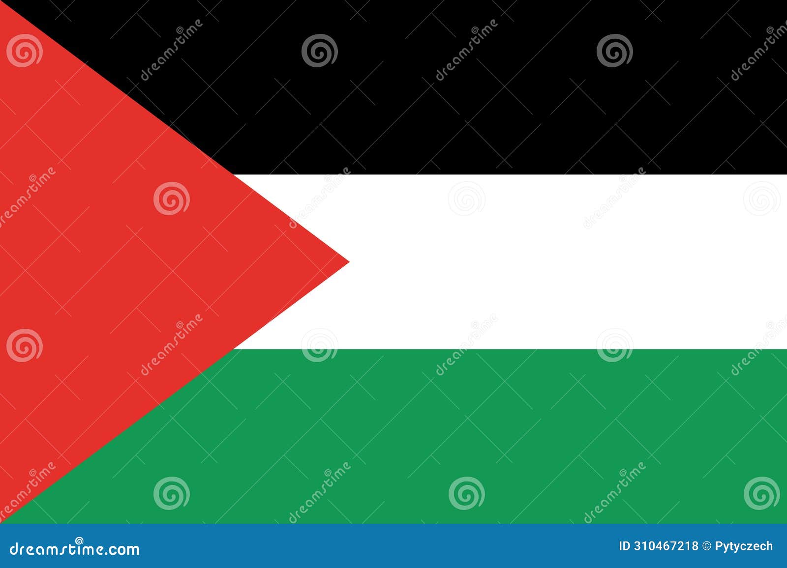 Vector flag of Palestine stock vector. Illustration of shape - 310467218