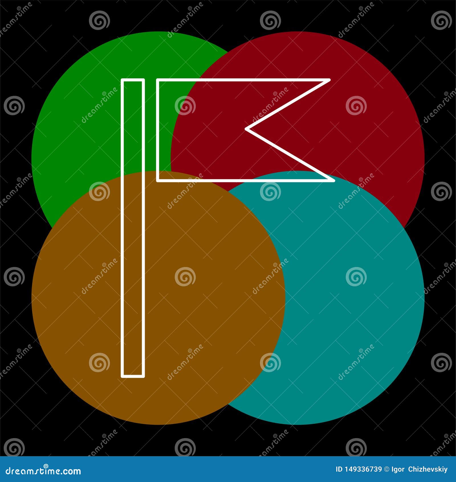 Vector Flag Pointer Illustration Stock Vector - Illustration of ...