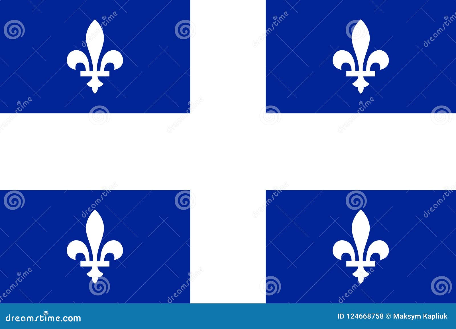 Vector Flag of Quebec Province Canada.Calgary, Edmonton Stock Vector ...