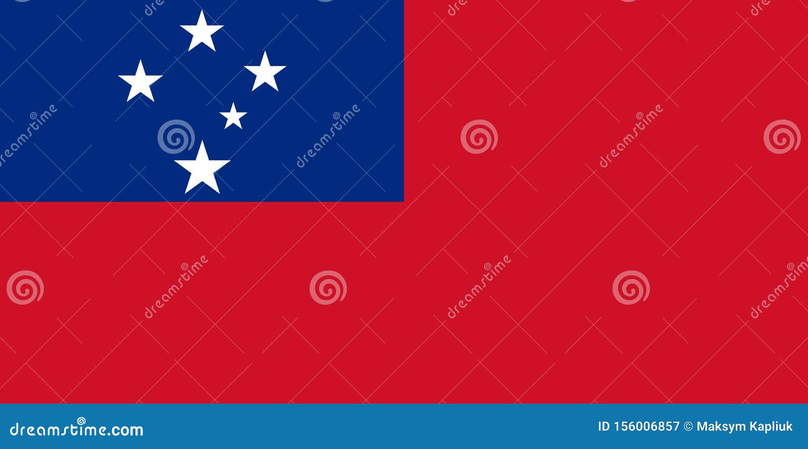 Samoa National Flag. Vector Illustration. Apia Stock Vector ...