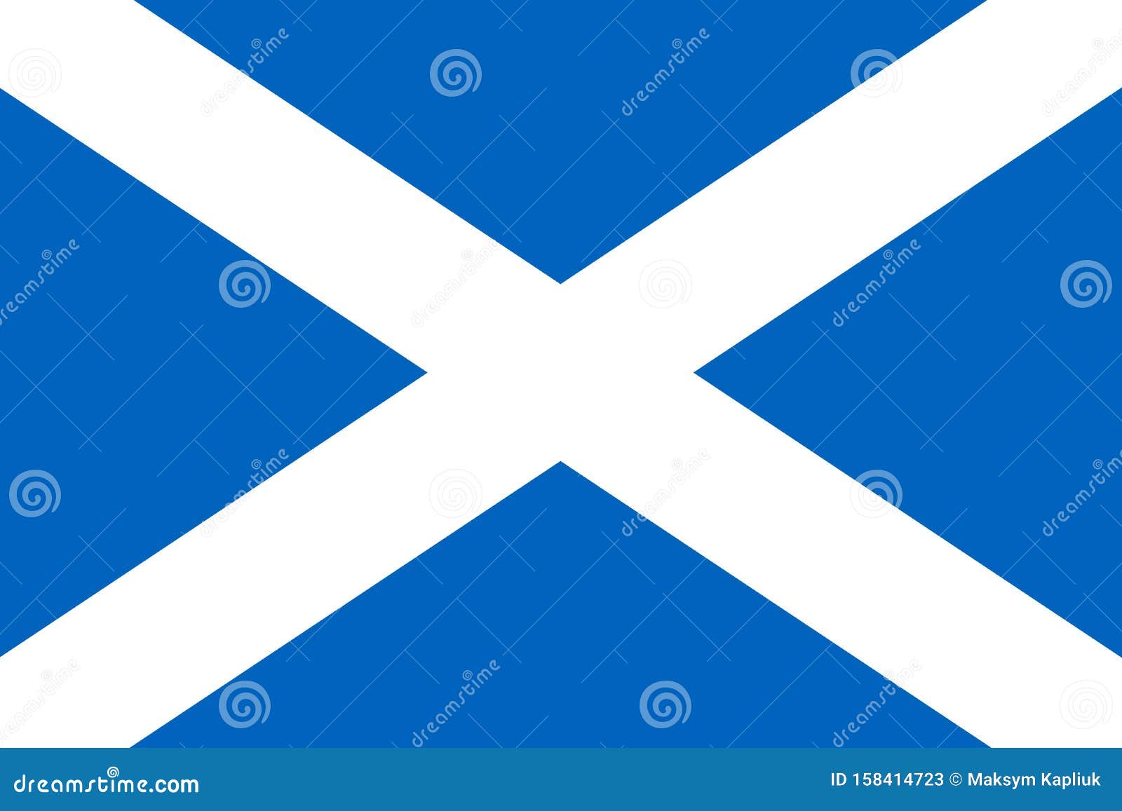 The Flag of Scotland. Vector Illustration. the Saltire Stock Vector ...