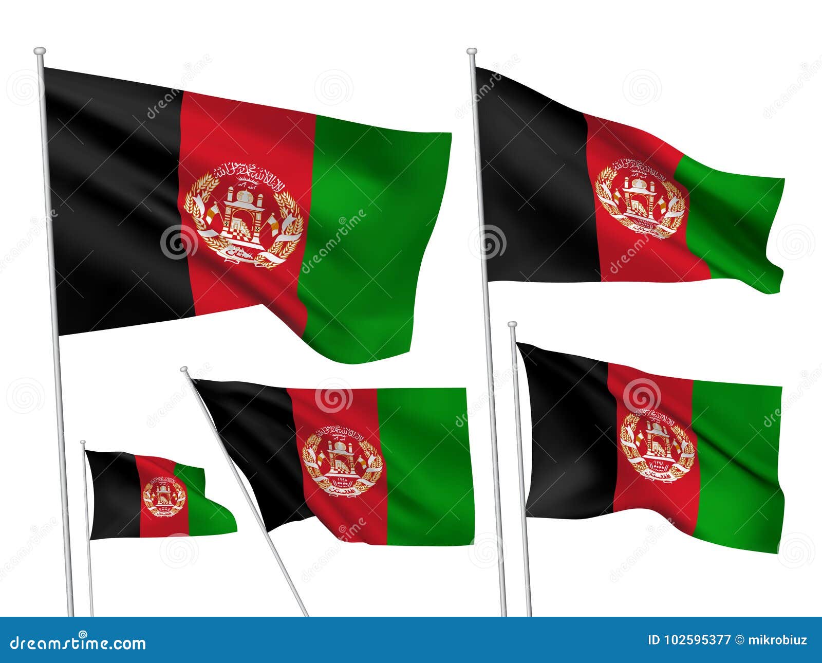 Afghanistan In Pashto Script. Happy Independence Day With Flag Cartoon ...