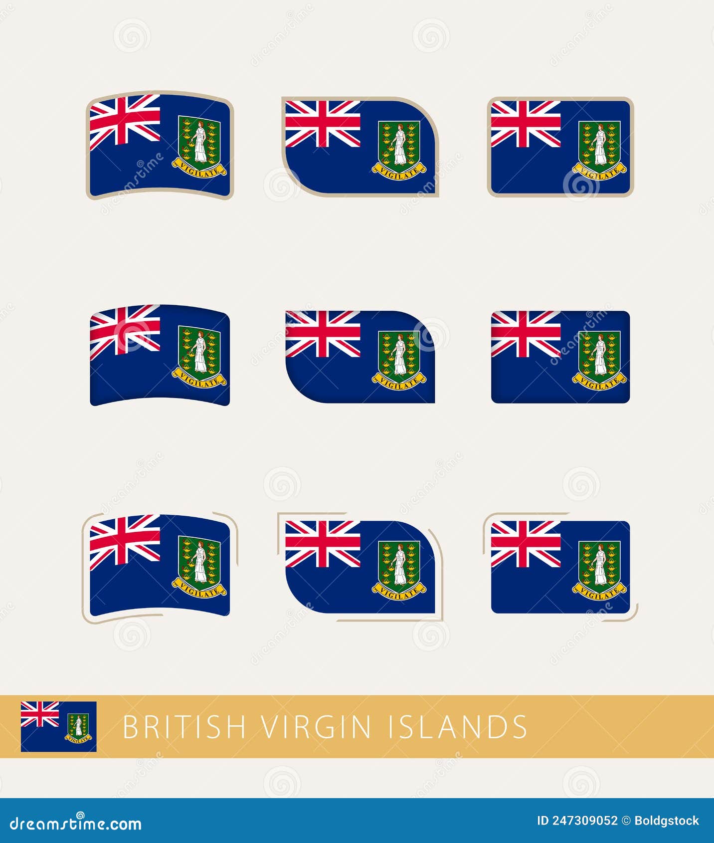 Vector Flags of British Virgin Islands, Collection of British Virgin ...