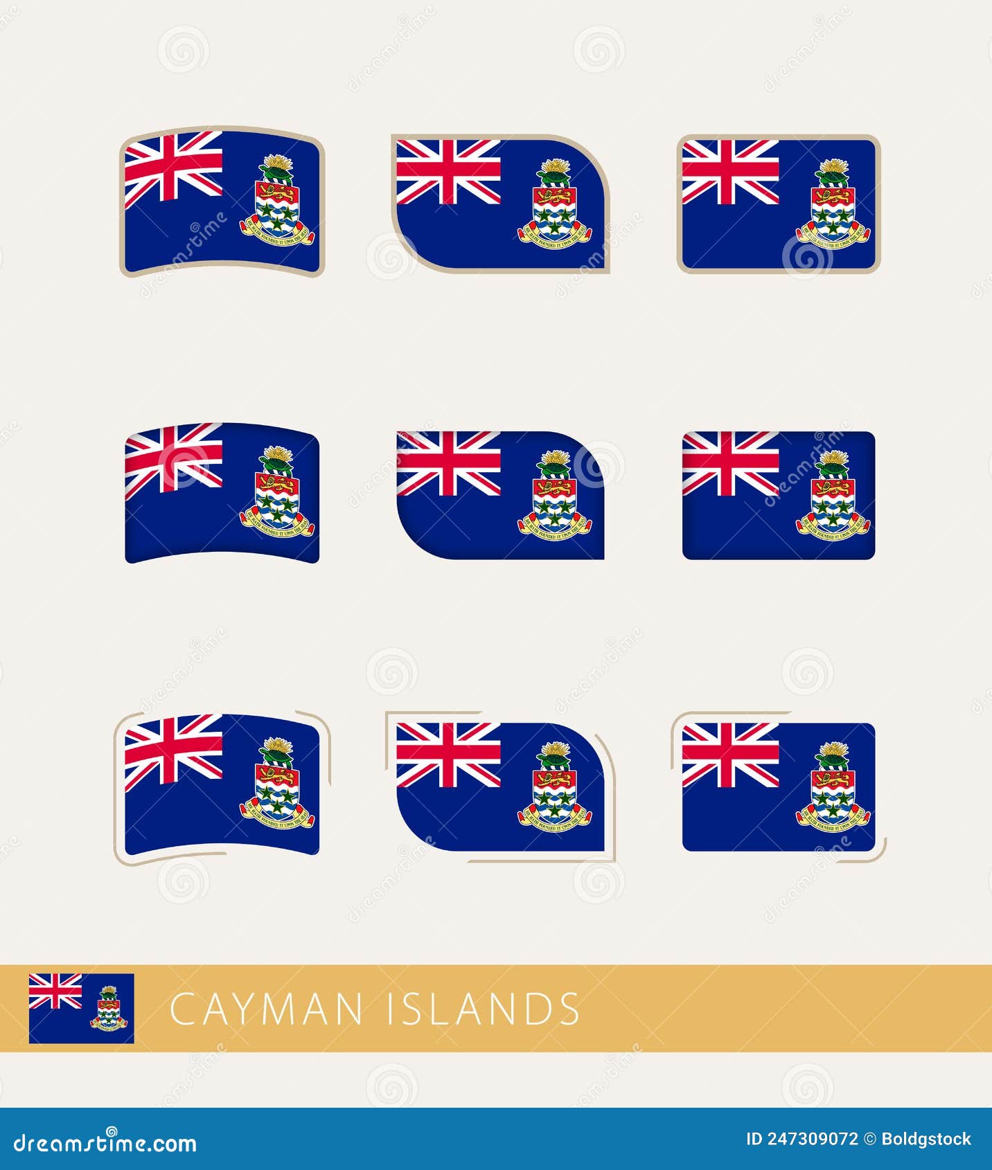 Vector Flags of Cayman Islands, Collection of Cayman Islands Flags ...