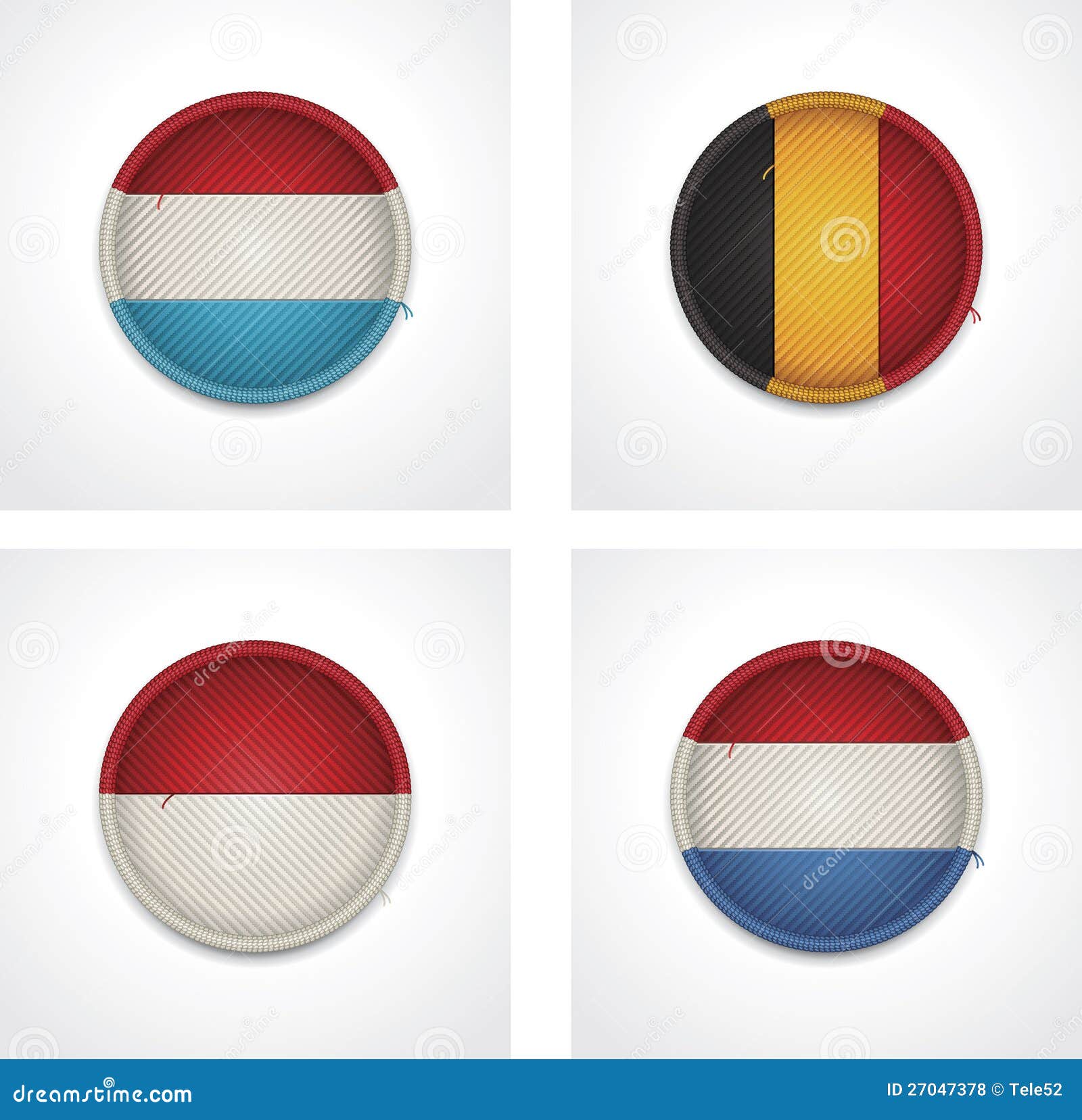 Vector Flags of Countries As Fabric Badges Stock Vector - Illustration ...