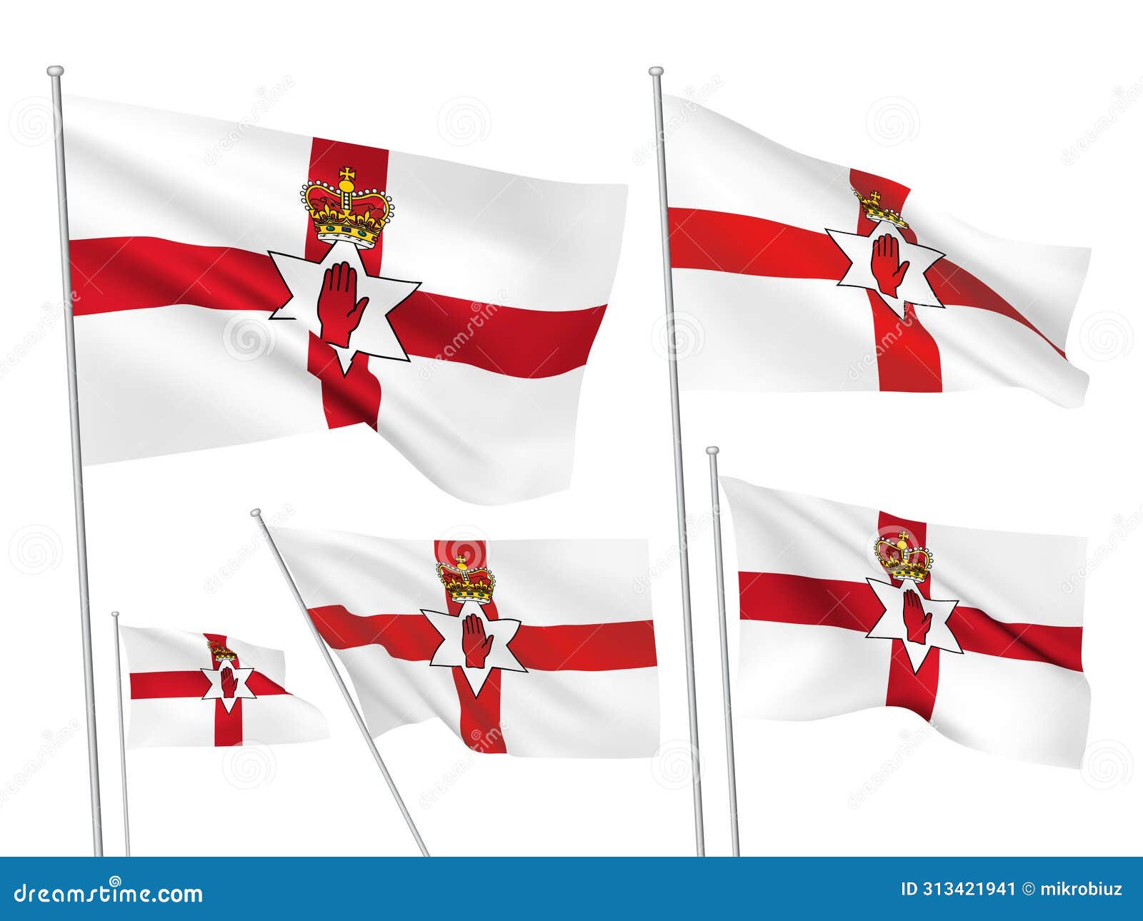 Vector Flags of Northern Ireland Stock Vector - Illustration of ...