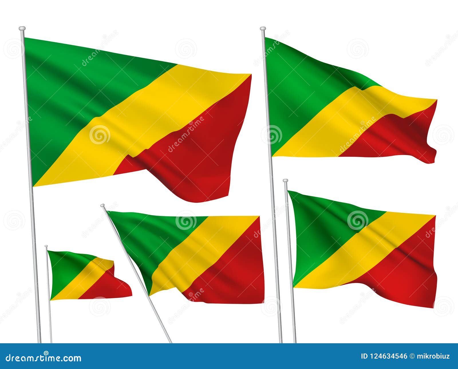 Vector Flags of Republic of the Congo Stock Vector - Illustration of ...