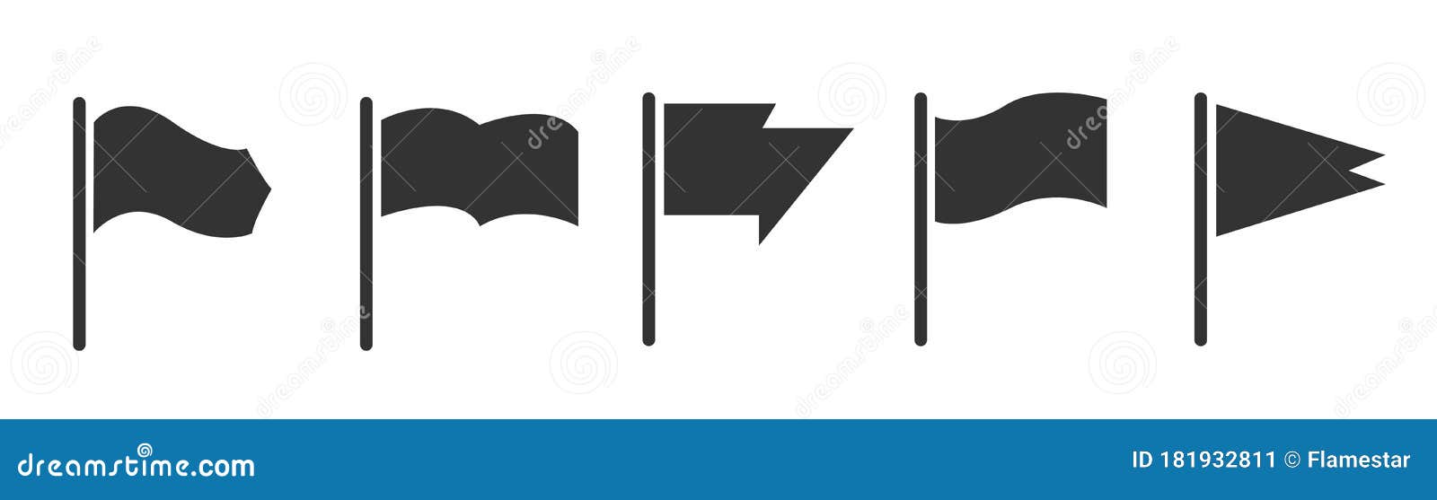 Vector Flags Set. Different Flag Icons Isolated Stock Vector ...