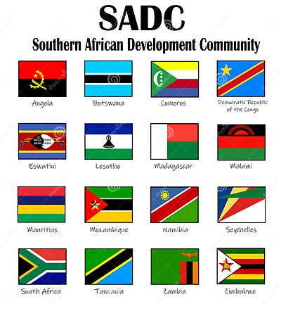 Vector Flags of the Southern African Development Community SADC ...