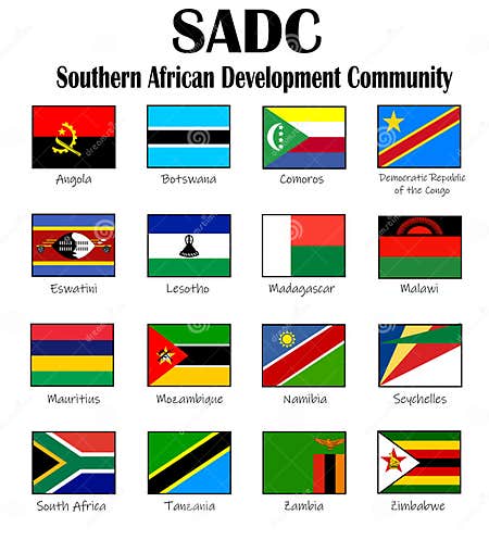 Vector Flags of the Southern African Development Community SADC ...