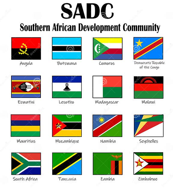 Vector Flags of the Southern African Development Community SADC ...