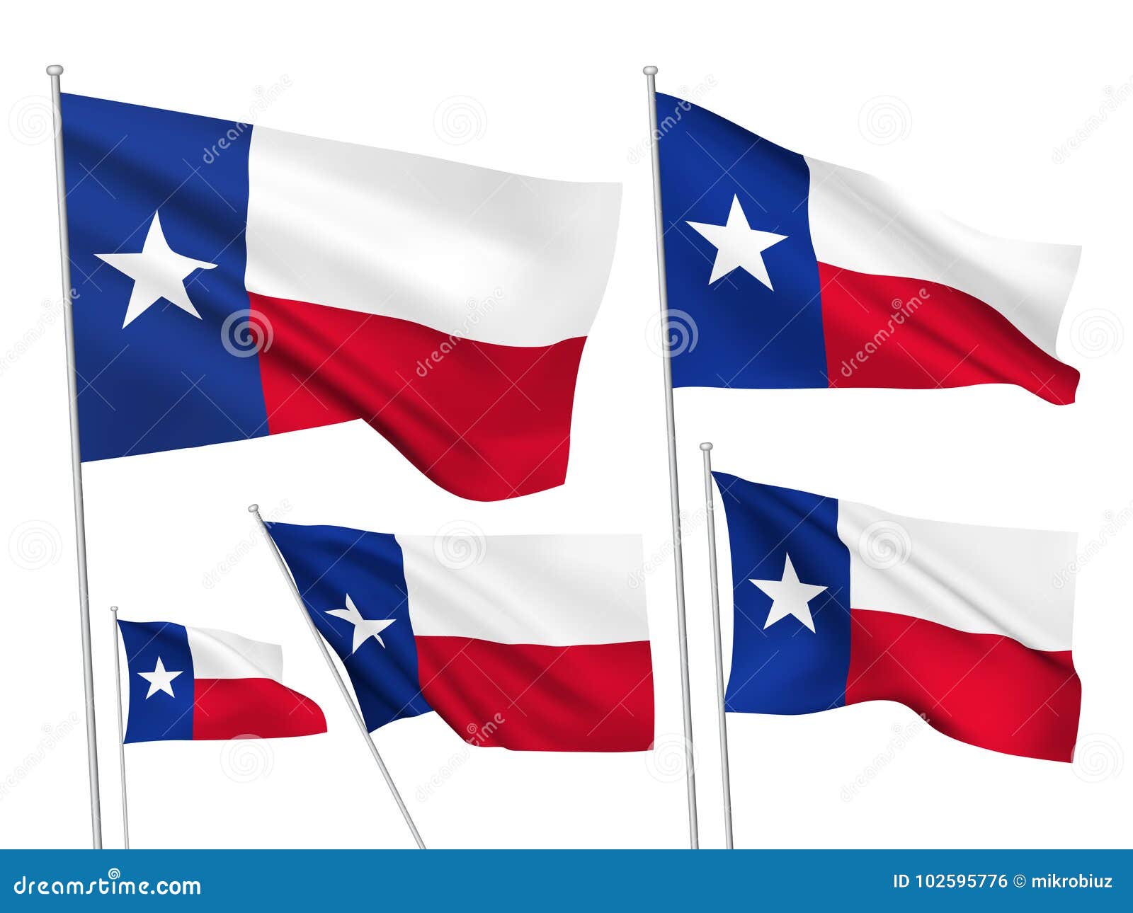 Vector Flags of Texas State Stock Vector - Illustration of location ...