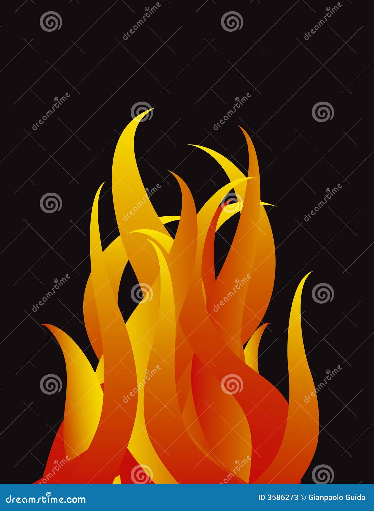 Vector flames stock illustration. Illustration of design - 3586273
