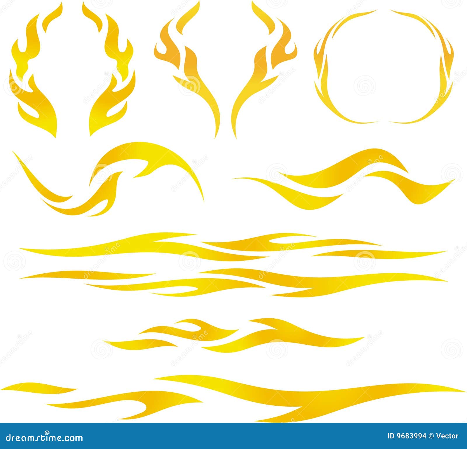 Vector Flames Stock Images - Image: 9683994