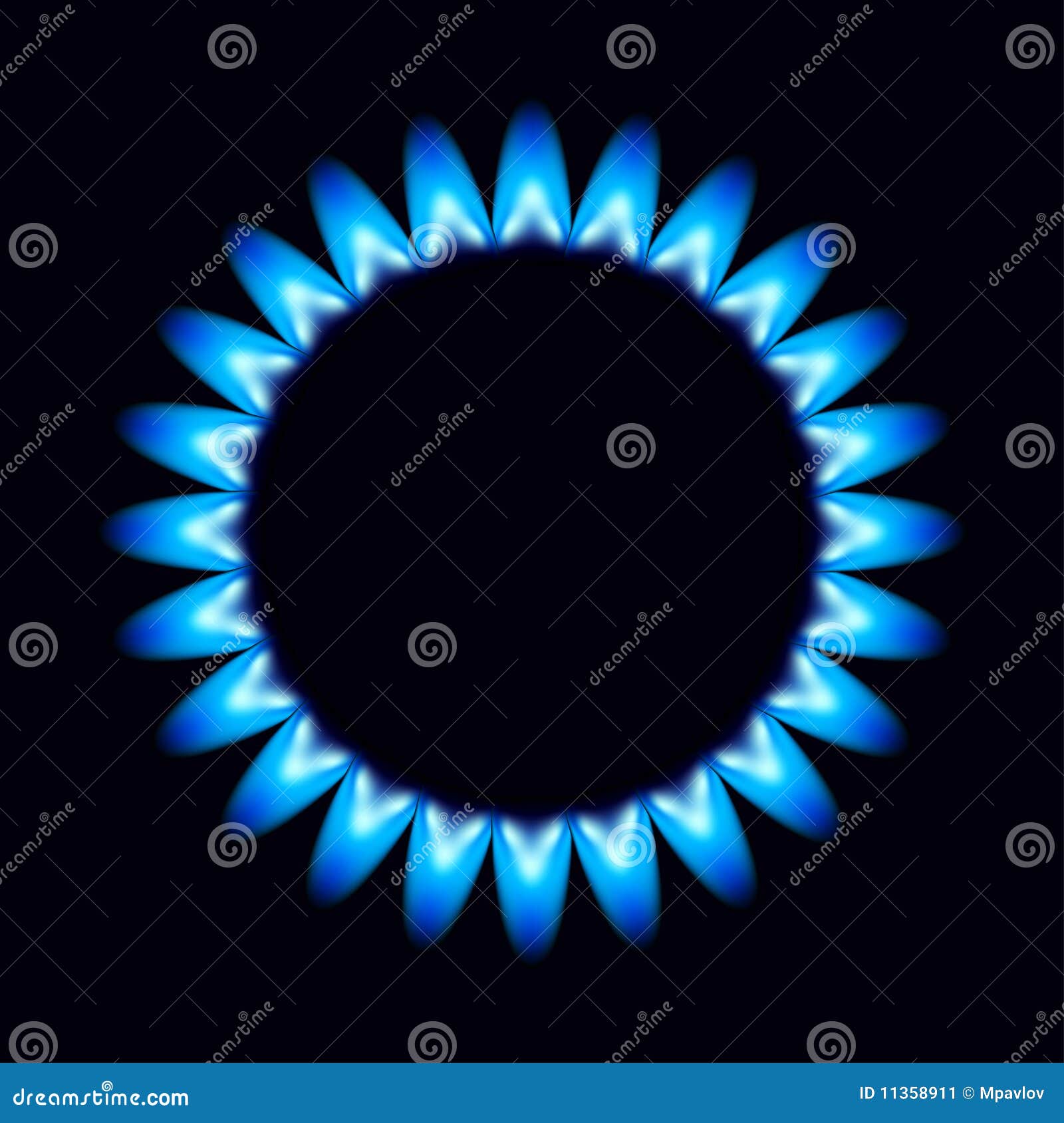 Vector flames of gas stock vector. Illustration of circular - 11358911