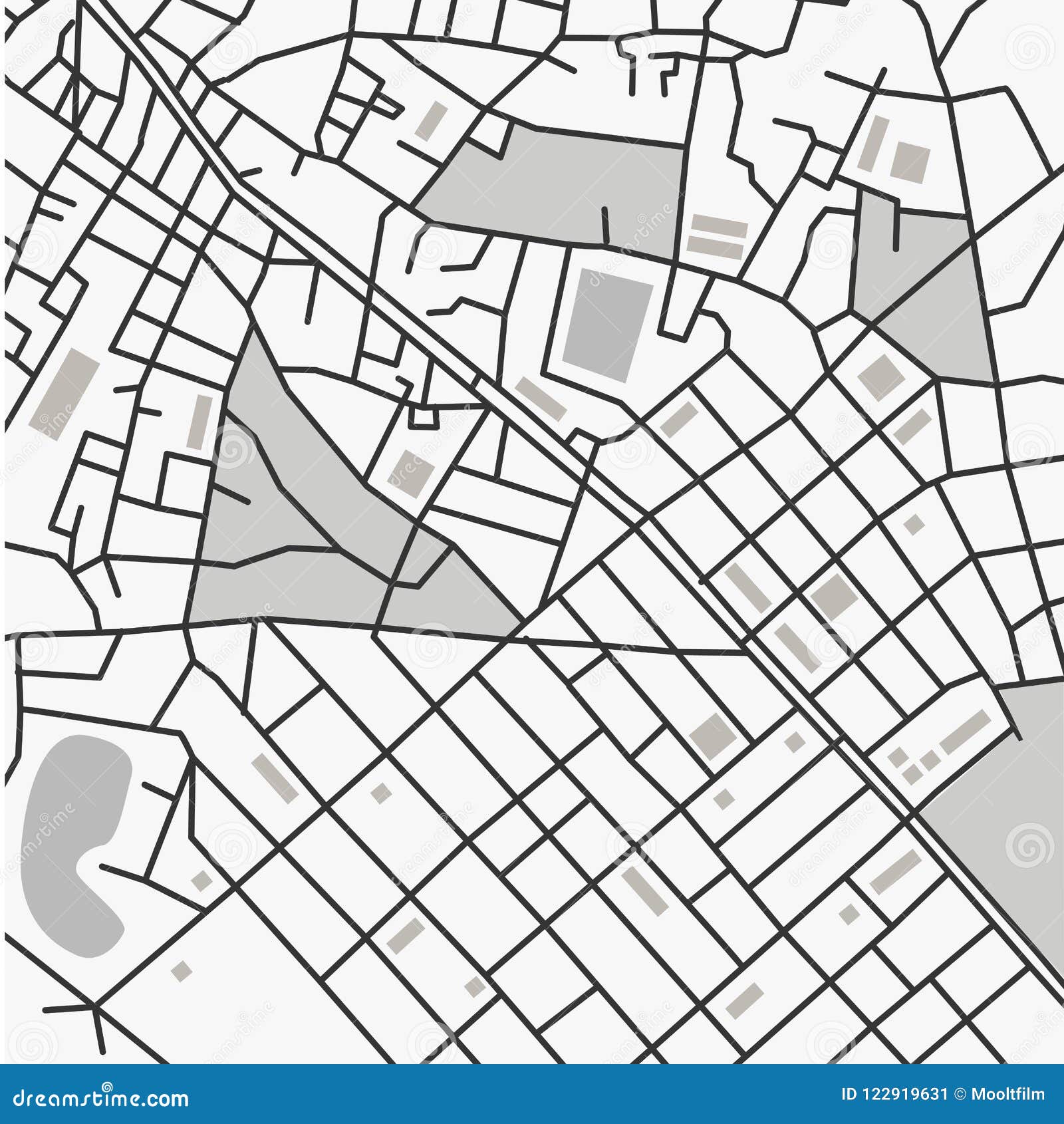 Vector city map stock vector. Illustration of positioning - 122919631