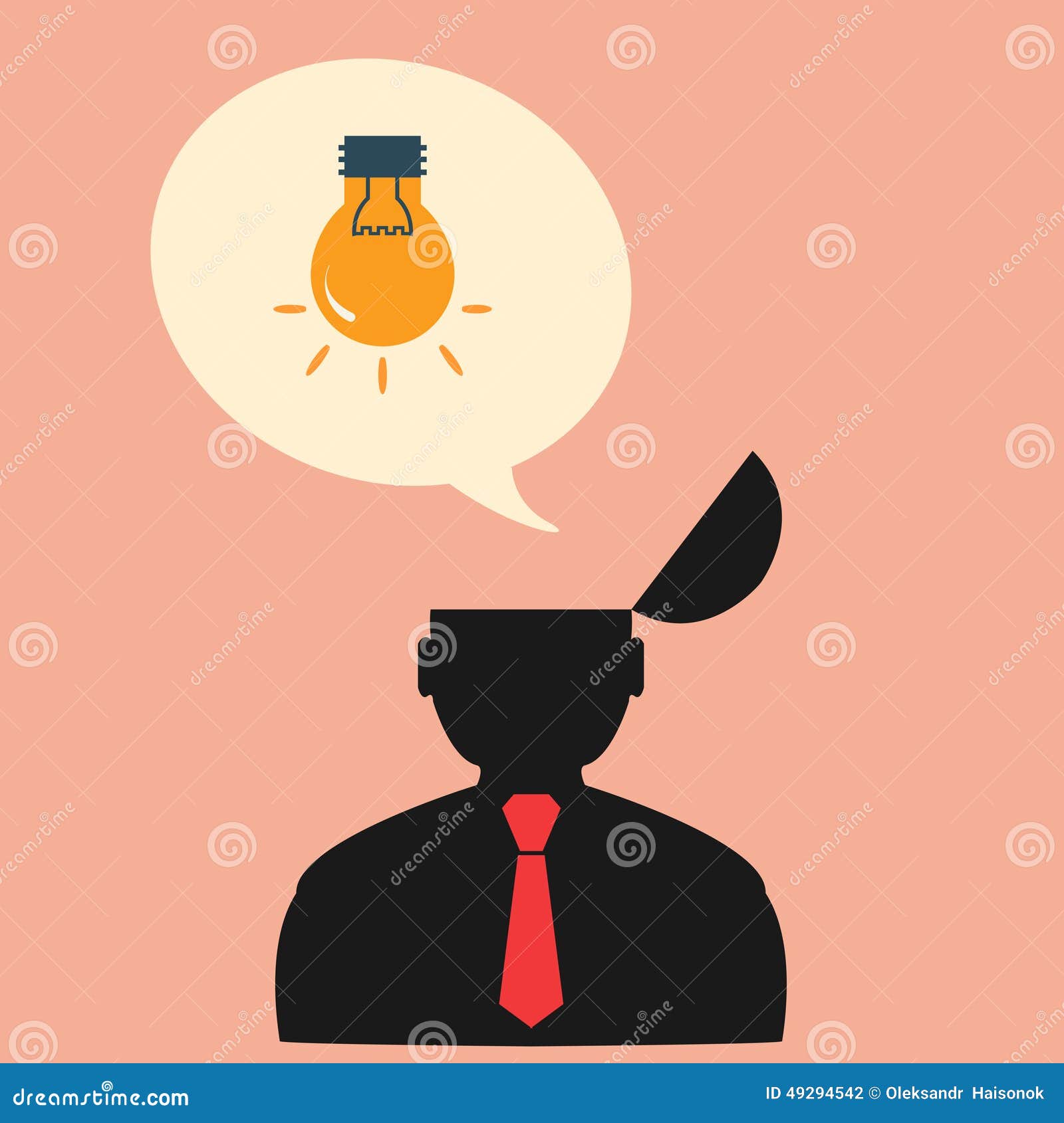 Vector Flat Abstract Icon People, Solution Ideas Stock Vector ...