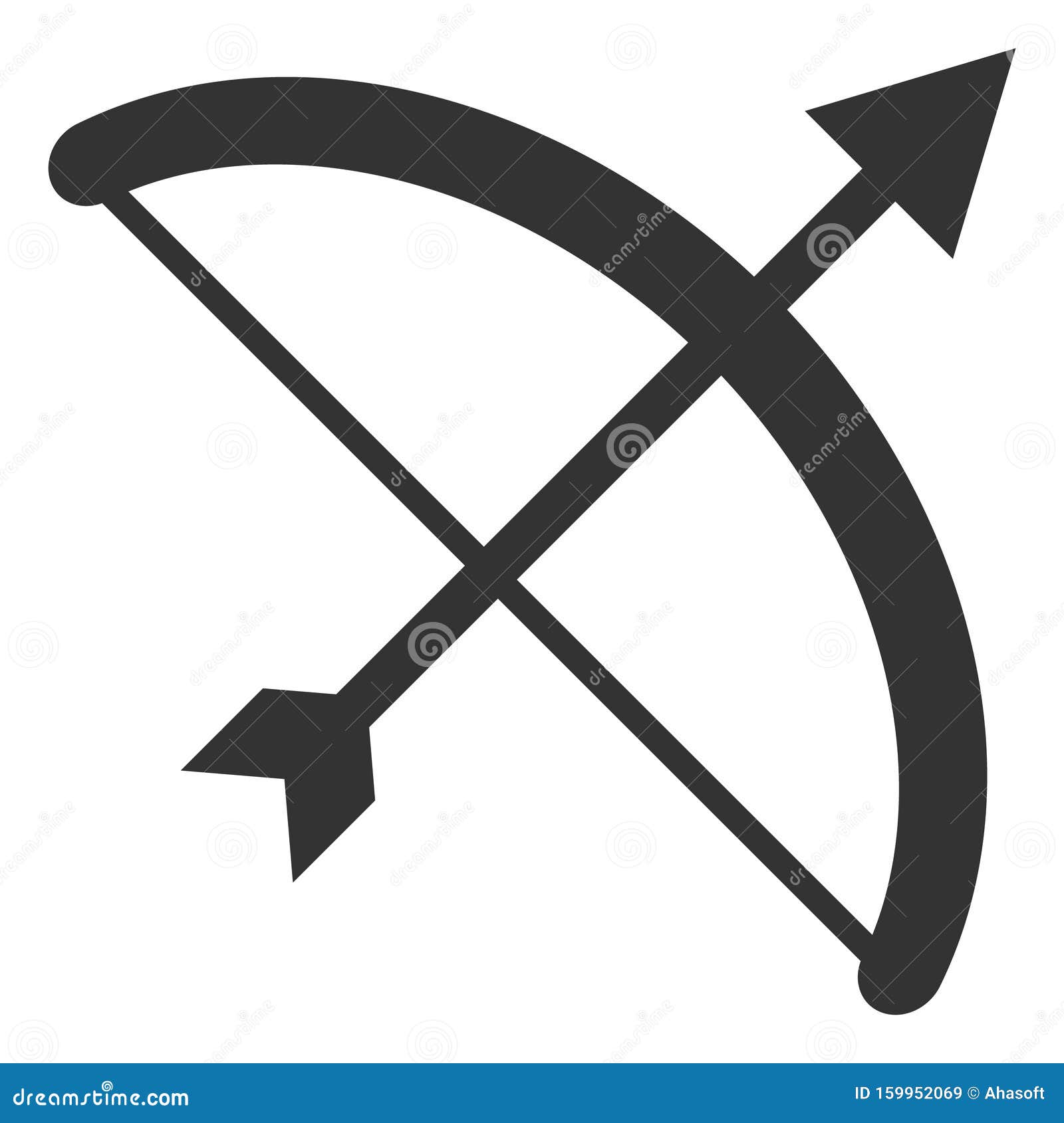 Vector Flat Archery Bow Icon Stock Vector - Illustration of bend ...