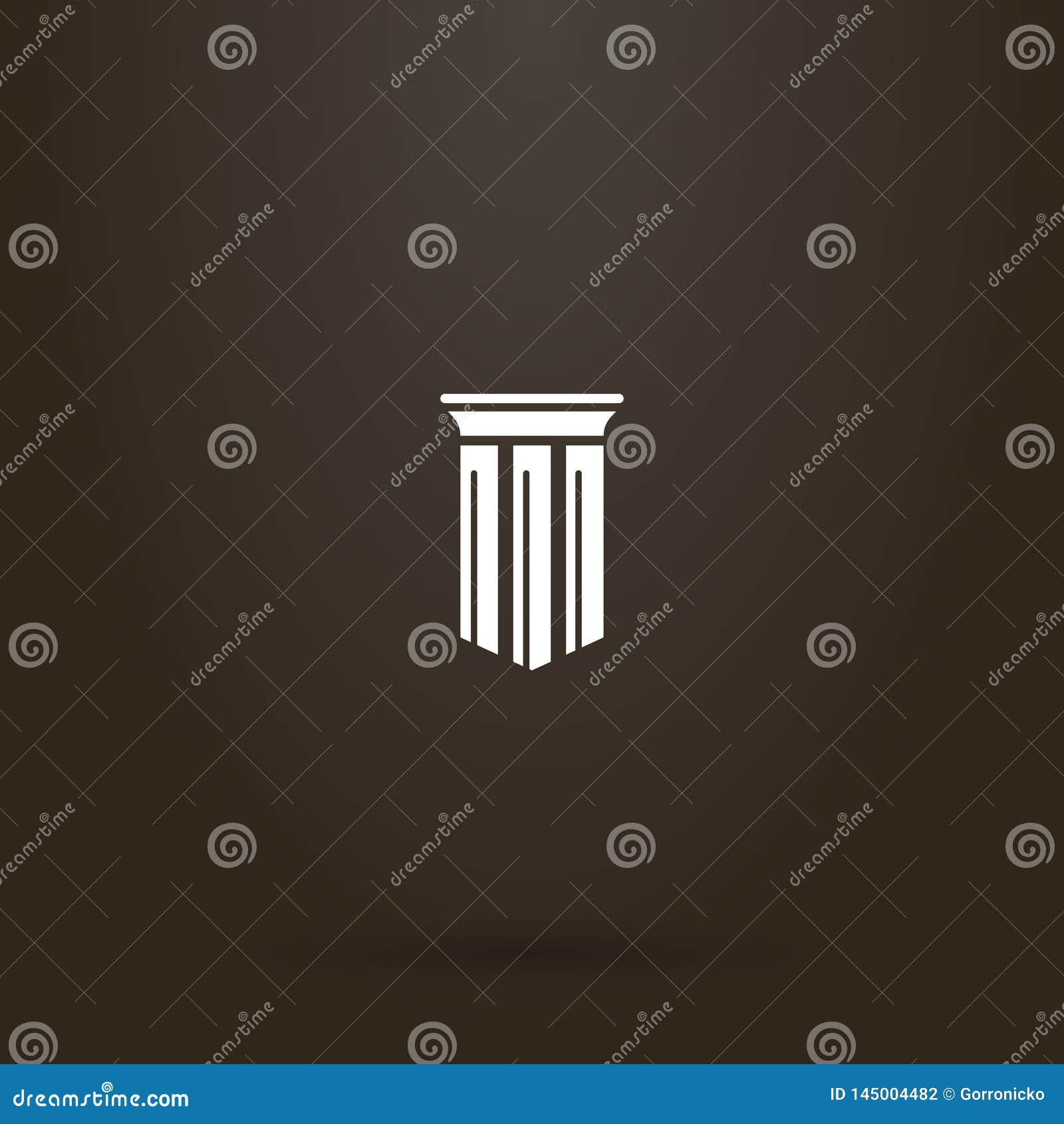 Vector Flat Art Shield-shaped Sign of an Ancient Greek Column Stock ...