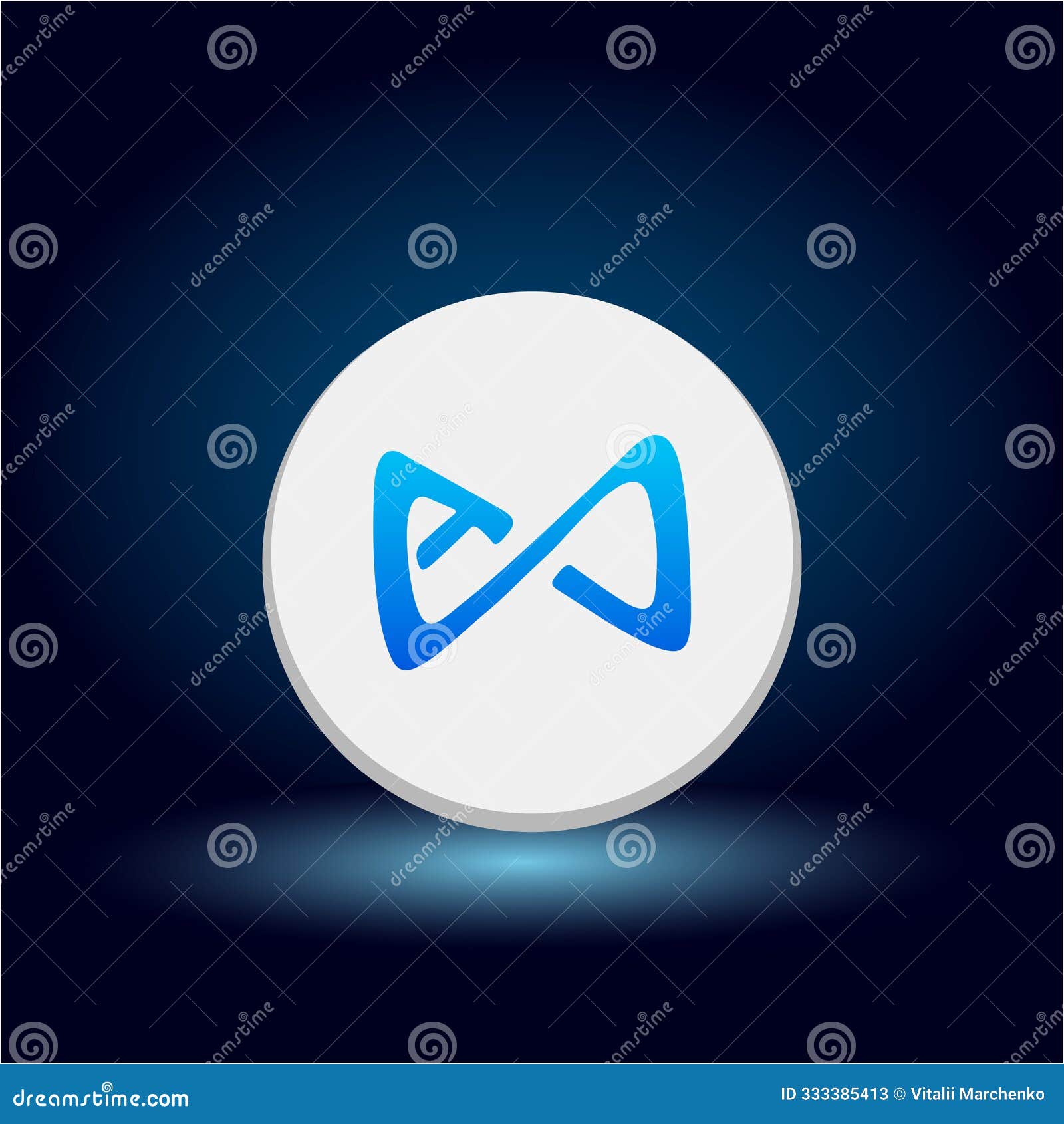 Vector Flat Axie Infinity AXS Token Symbol on Blue Background Editorial ...