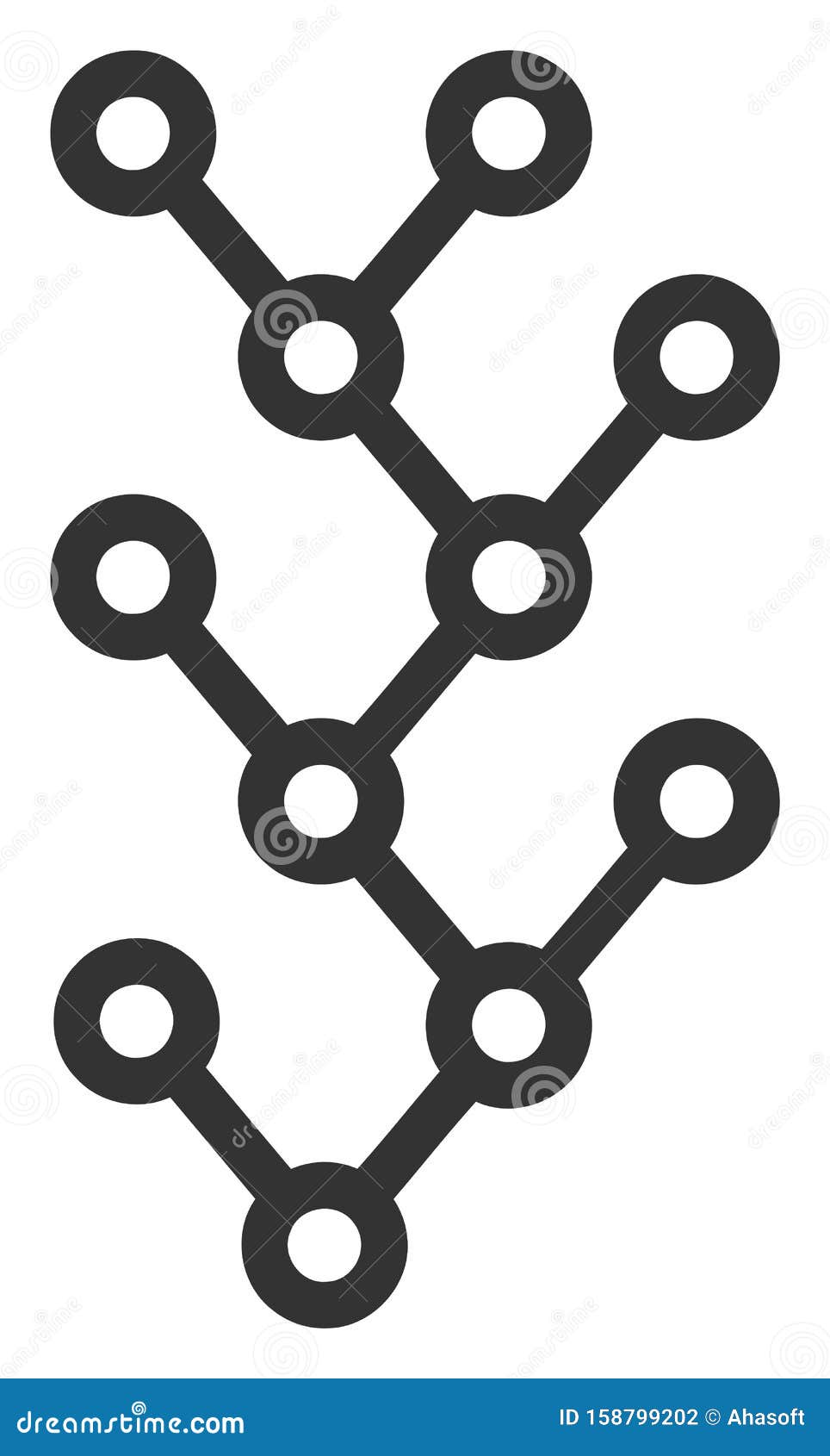 Vector Flat Binary Tree Icon Stock Vector - Illustration of growth ...