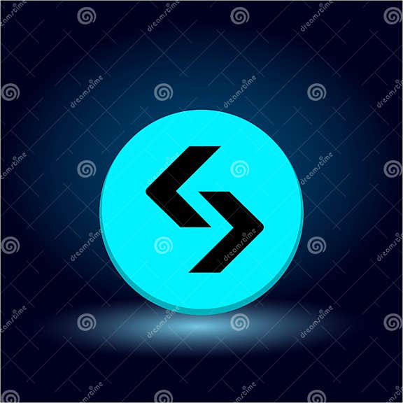 Vector Flat Bitget Token BGB Token Symbol on Blue Background Editorial ...