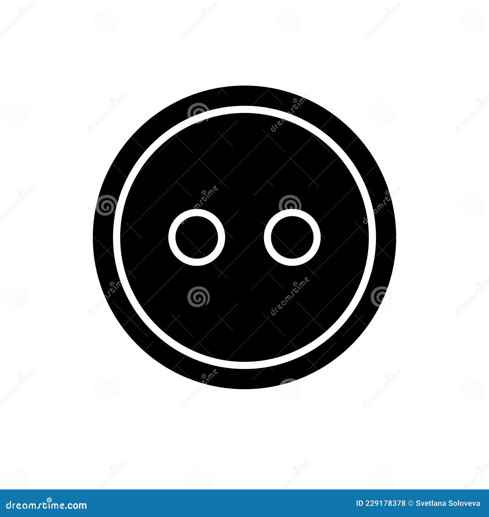 Vector Flat Black Button Icon Stock Illustration - Illustration of ...