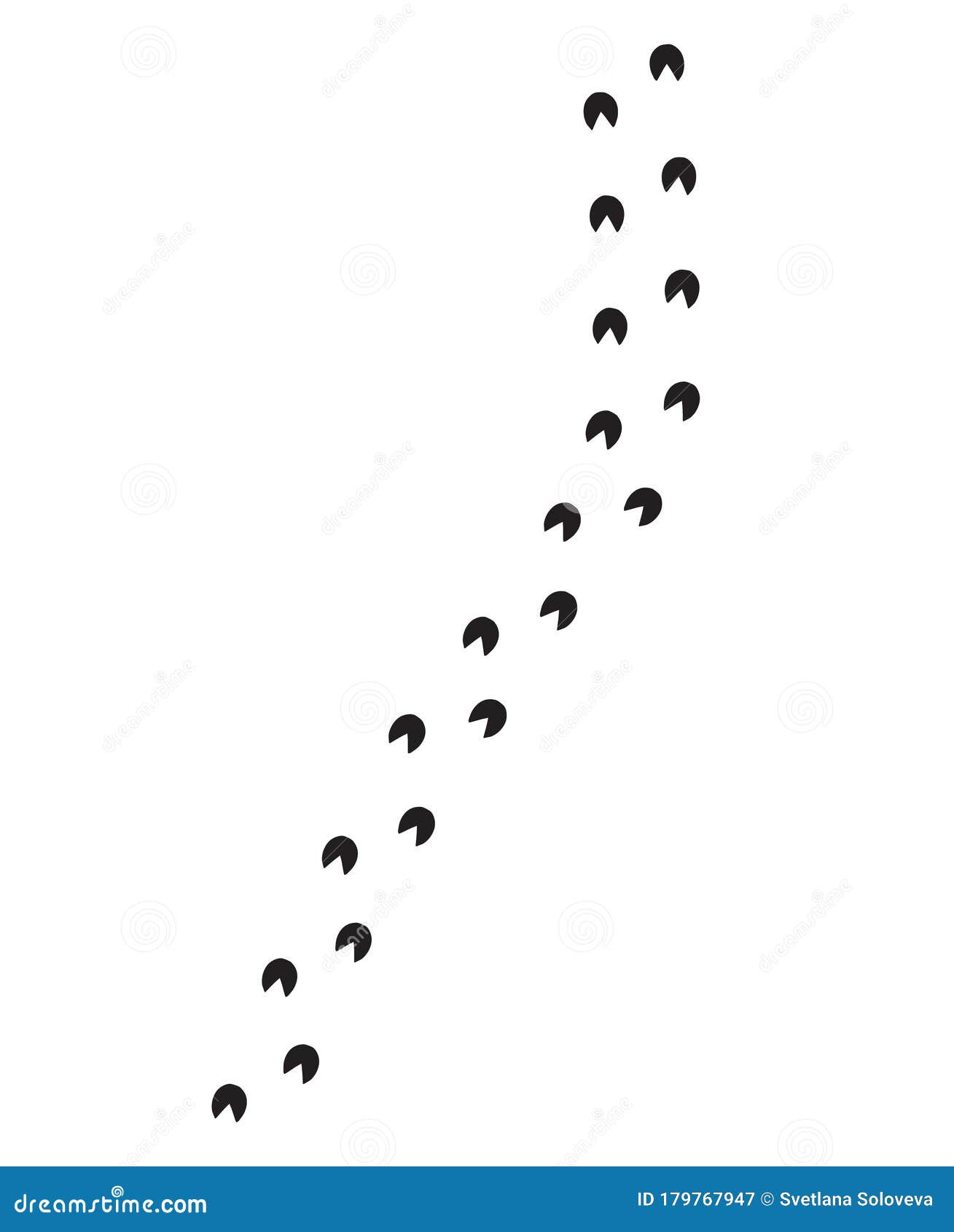 Vector Flat Black Horse Foot Print Steps Path Stock Illustration ...
