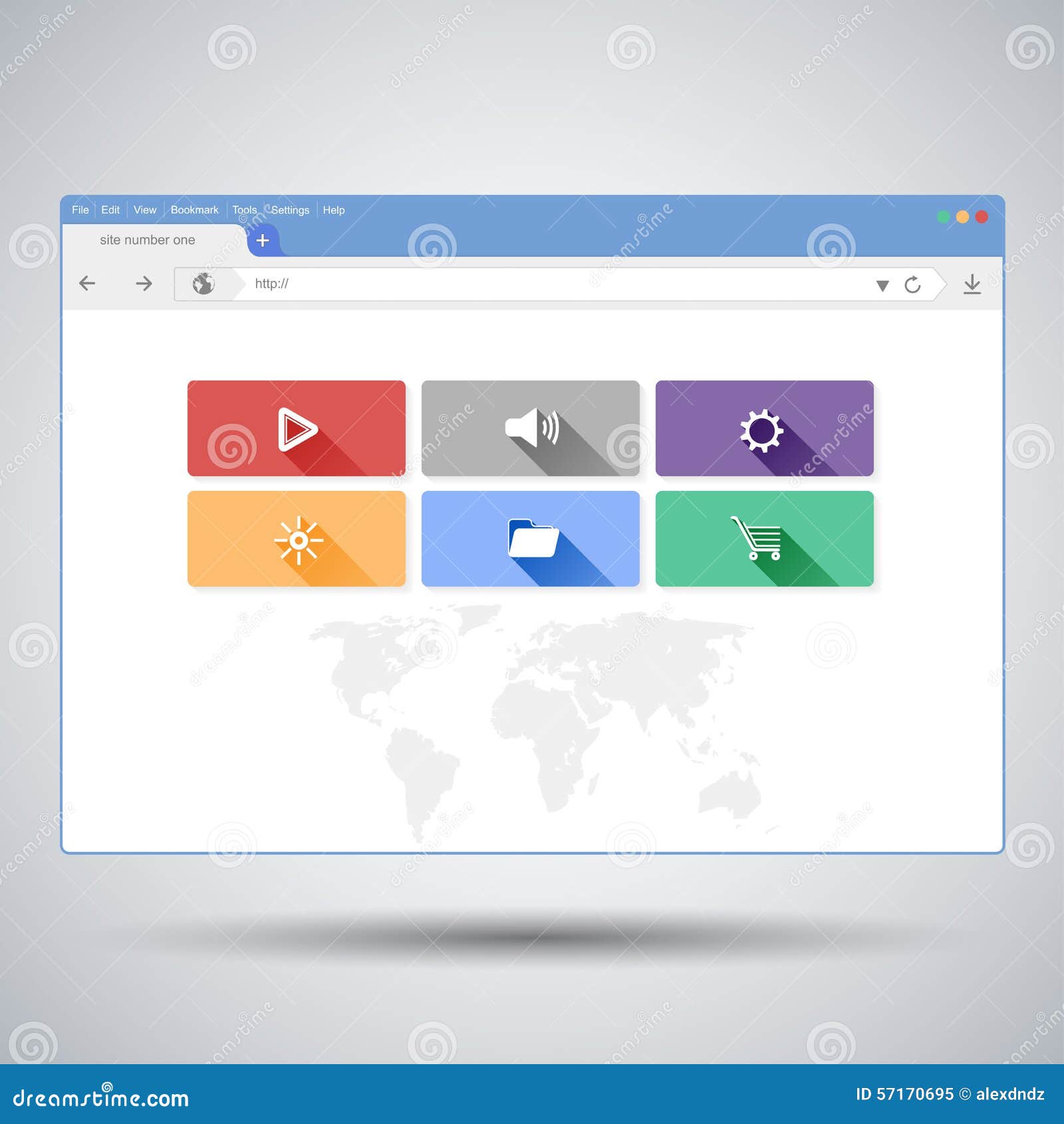 Vector flat browser design stock vector. Illustration of application ...