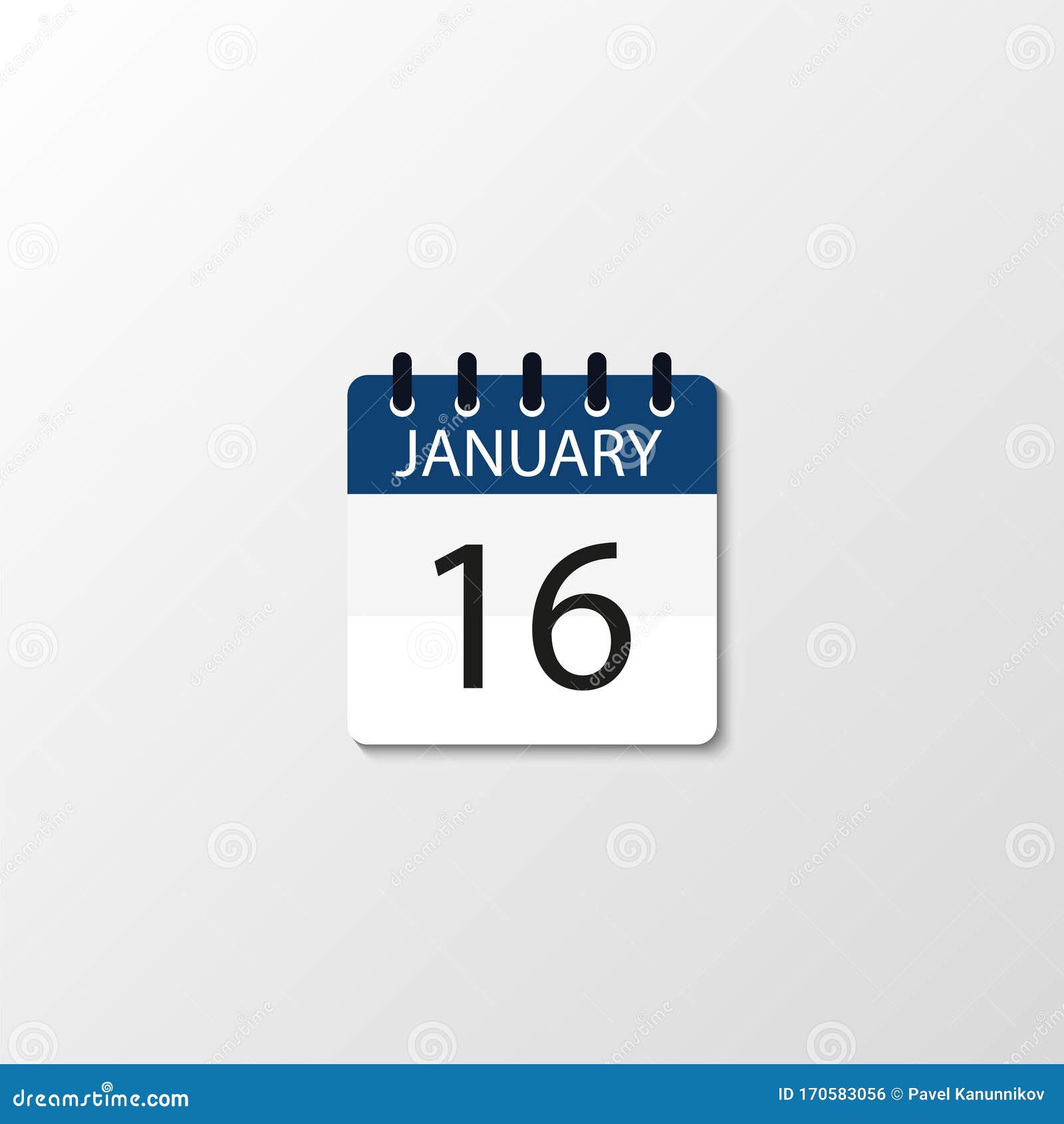 Vector Flat daily Calendar Icon. Day , Month , January Stock ...